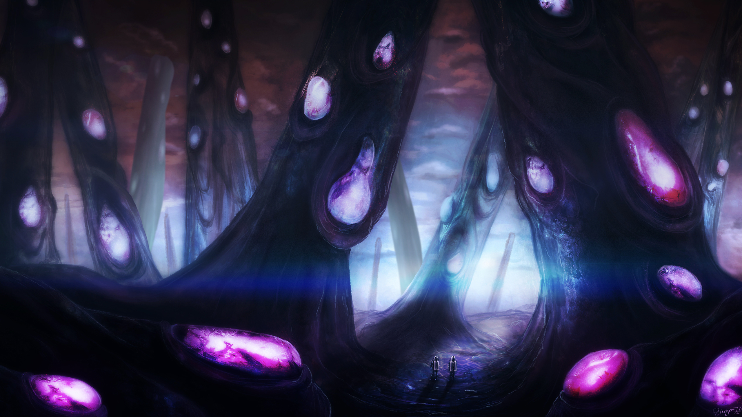 HD Sci-Fi Enchanted Alien Forest Landscape by gugo78