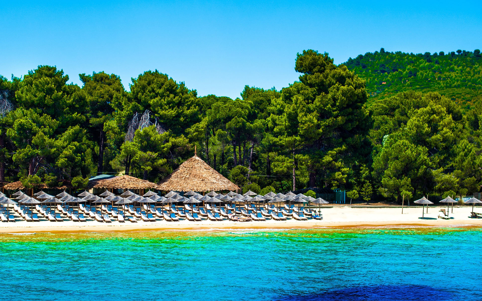 Download Ocean Greece Skiathos Man Made Resort HD Wallpaper
