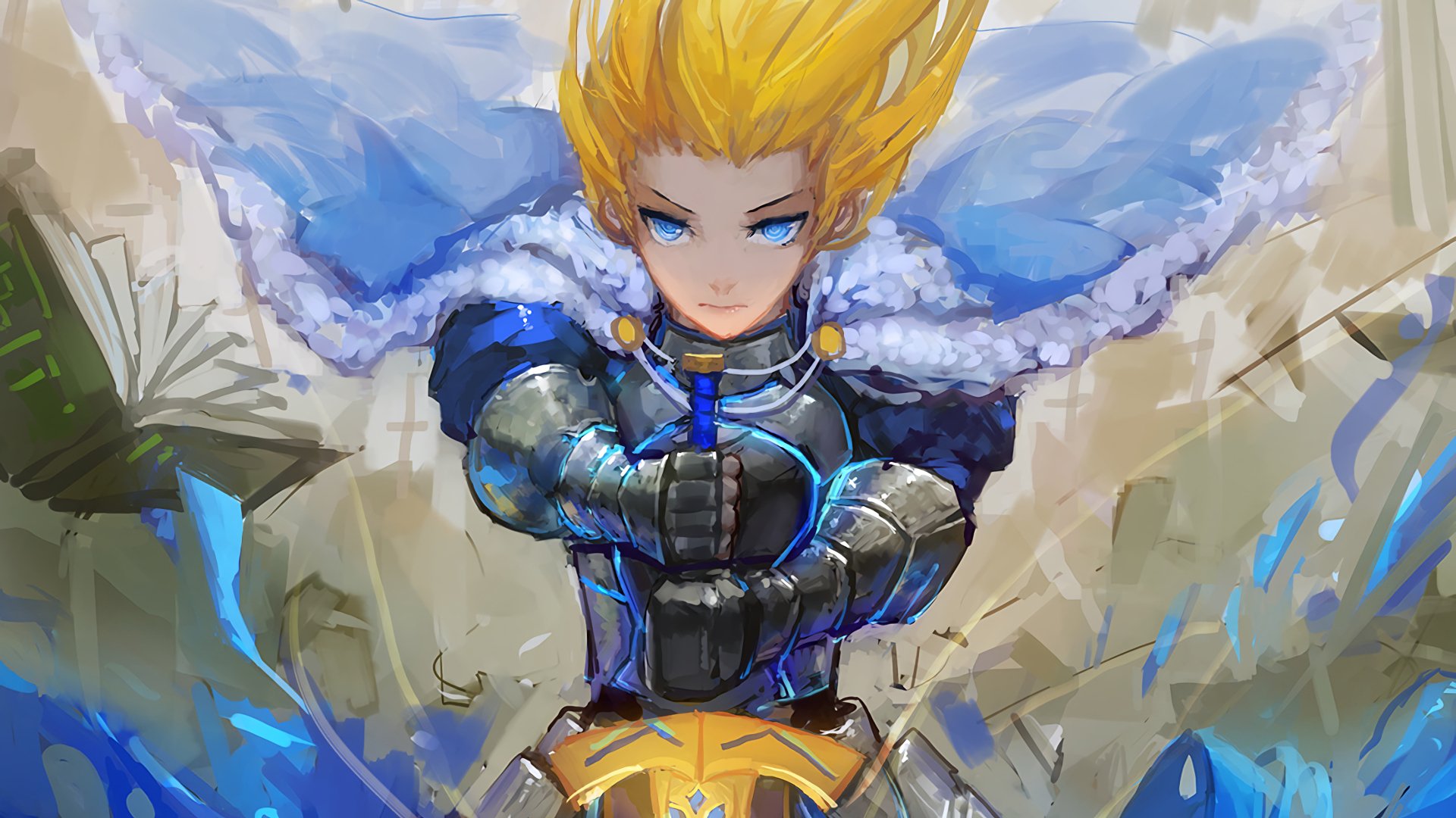 Saber in Action: Stunning Fate/Stay Night HD Wallpaper by gods