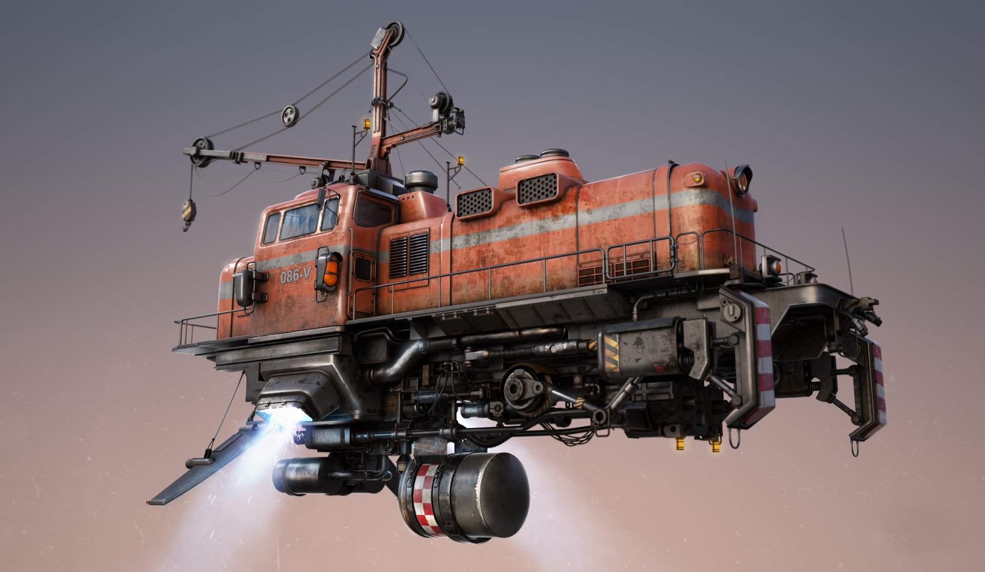 Futuristic Hover Train HD Wallpaper - Sci-Fi Vehicle in Motion by Tomi ...
