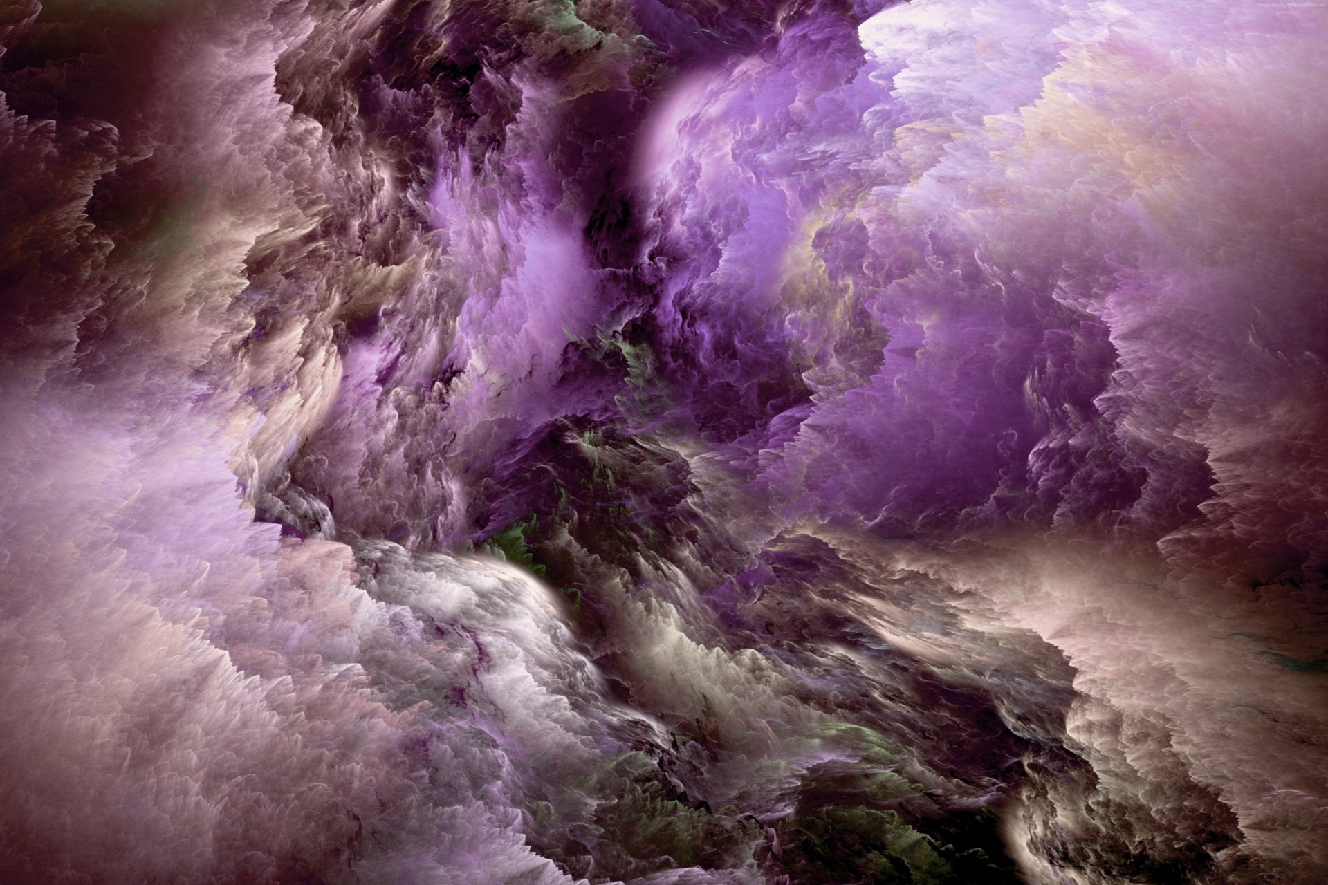 4K Ultra HD Purple Cloudscape: Artistic Nebula Dreams