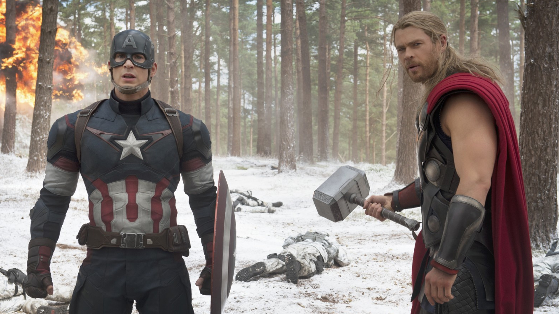 Epic HD Wallpaper: Captain America & Thor in Avengers: Age of Ultron