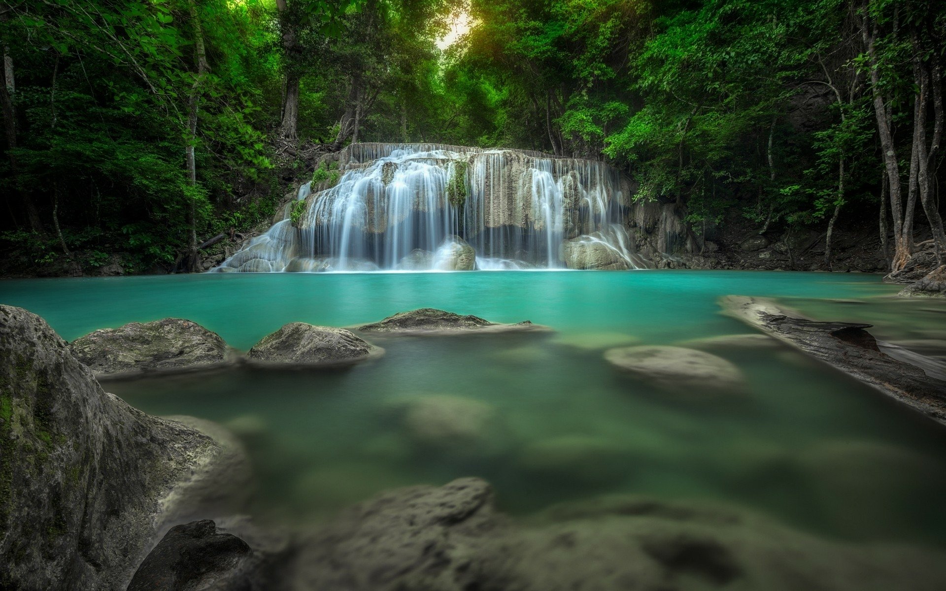 Waterfall In Green Forest 4k Ultra Hd Wallpaper