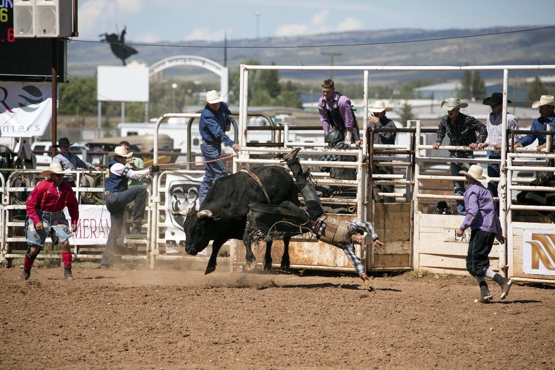 Epic Rodeo Showdown: Cowboy vs Bull in High-Def Action by skeeze