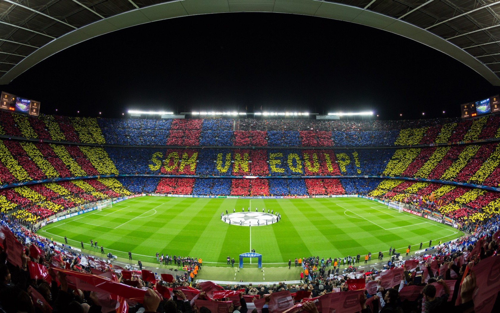 Epic Soccer Stadium HD Wallpaper: Ultimate Sports Passion Under Lights