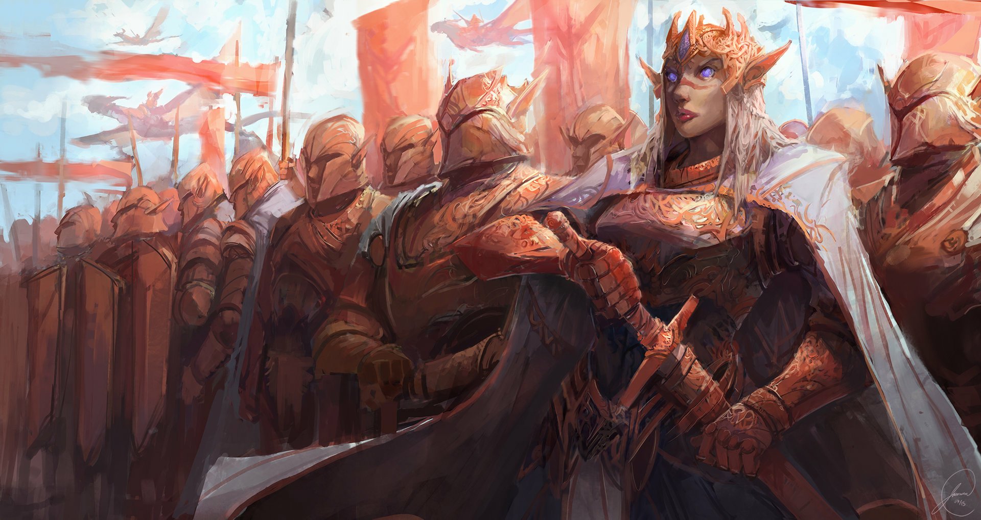 Queen of the Elven Army: The Purple-Eyed Fantasy Warrior by Jason Nguyen