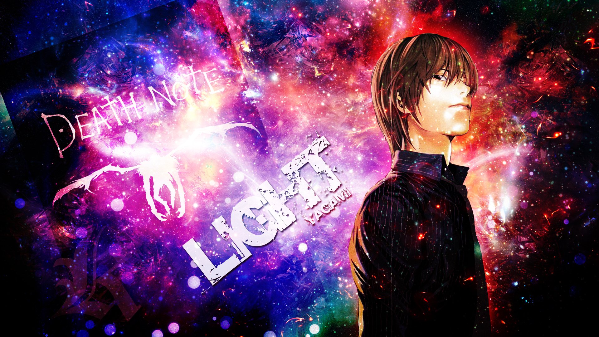 Light Yagami HD Wallpaper – Death Note’s Brown-Haired Genius in Cosmic ...