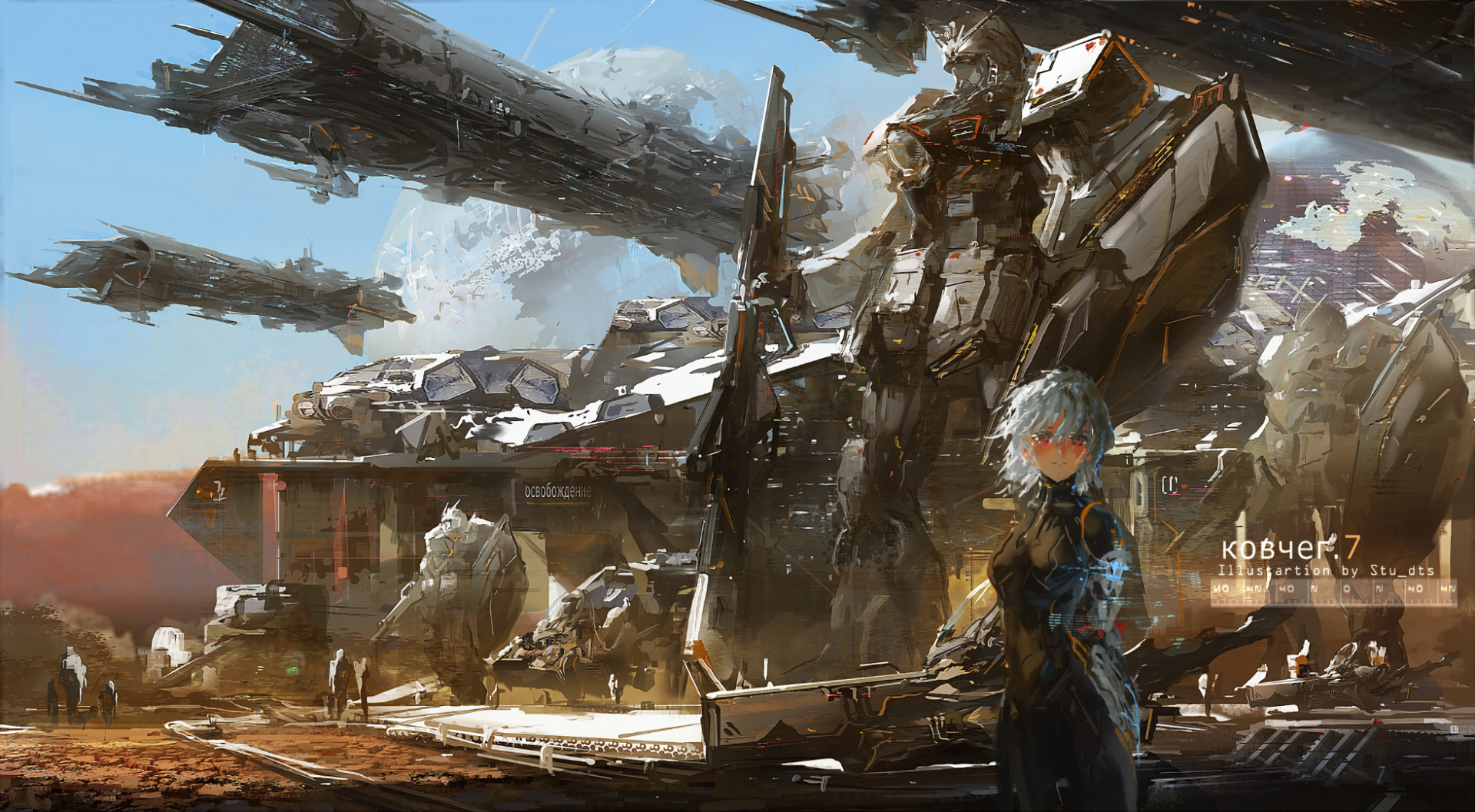 Stunning Sci-Fi Anime HD Wallpaper: A Cosmic Odyssey by Stu_dts