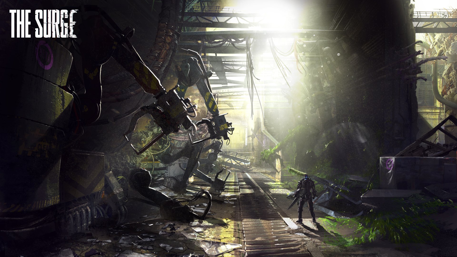 The Surge HD Wallpaper: Futuristic Cybernetic Showdown