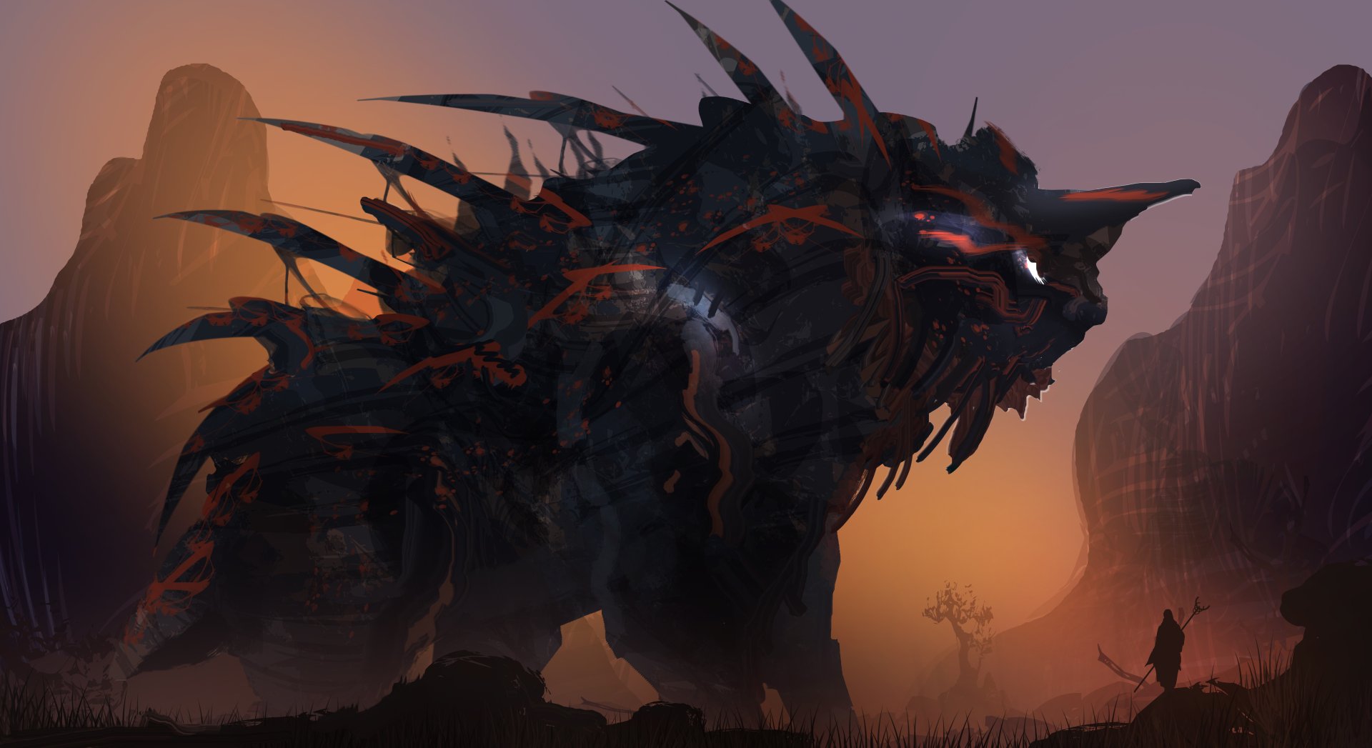4K Ultra HD Fantasy Beast: Shadow Titan of the Twilight Realm by ...