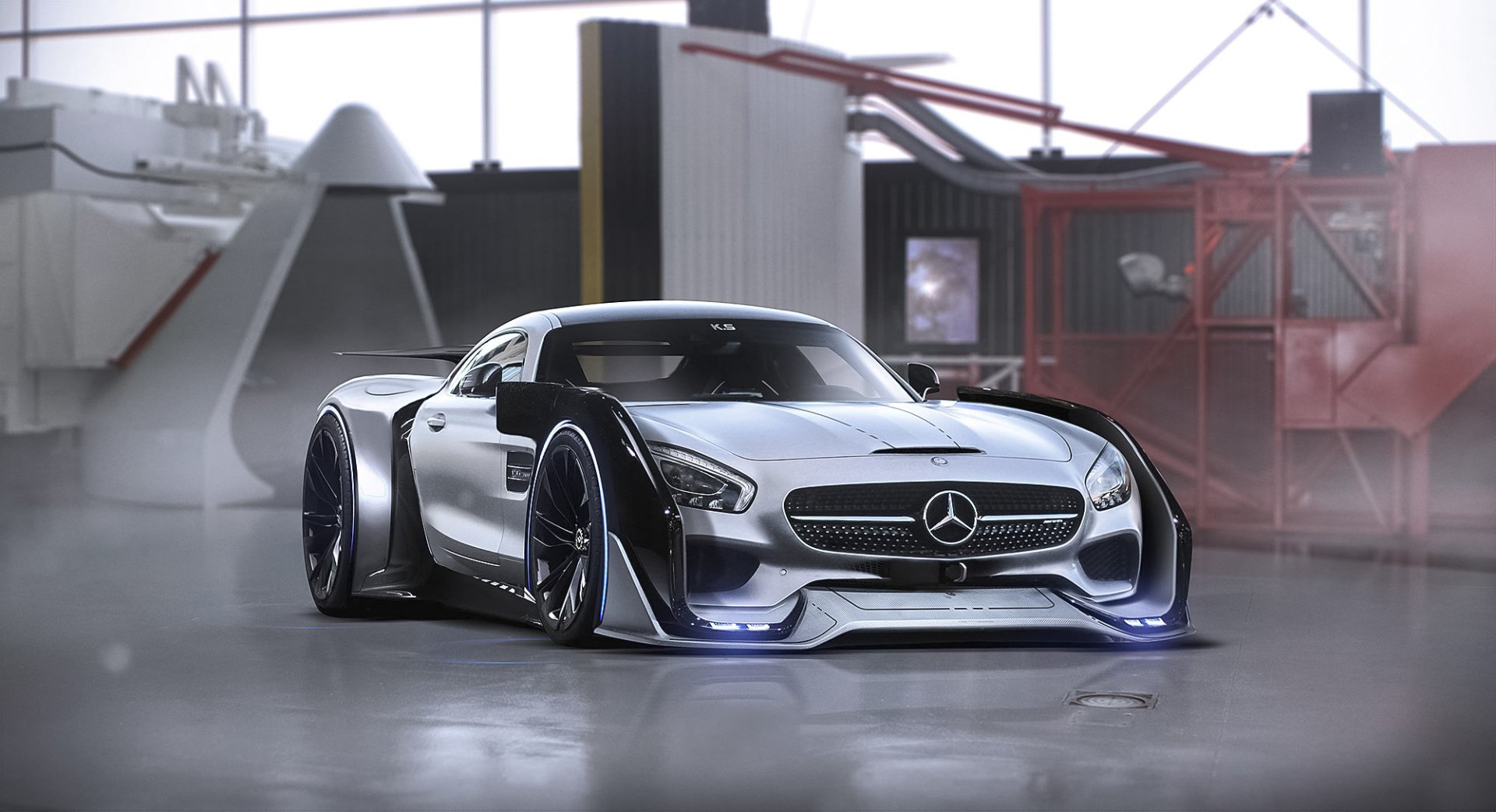 Mercedes-AMG GT Silver Supercar HD Wallpaper