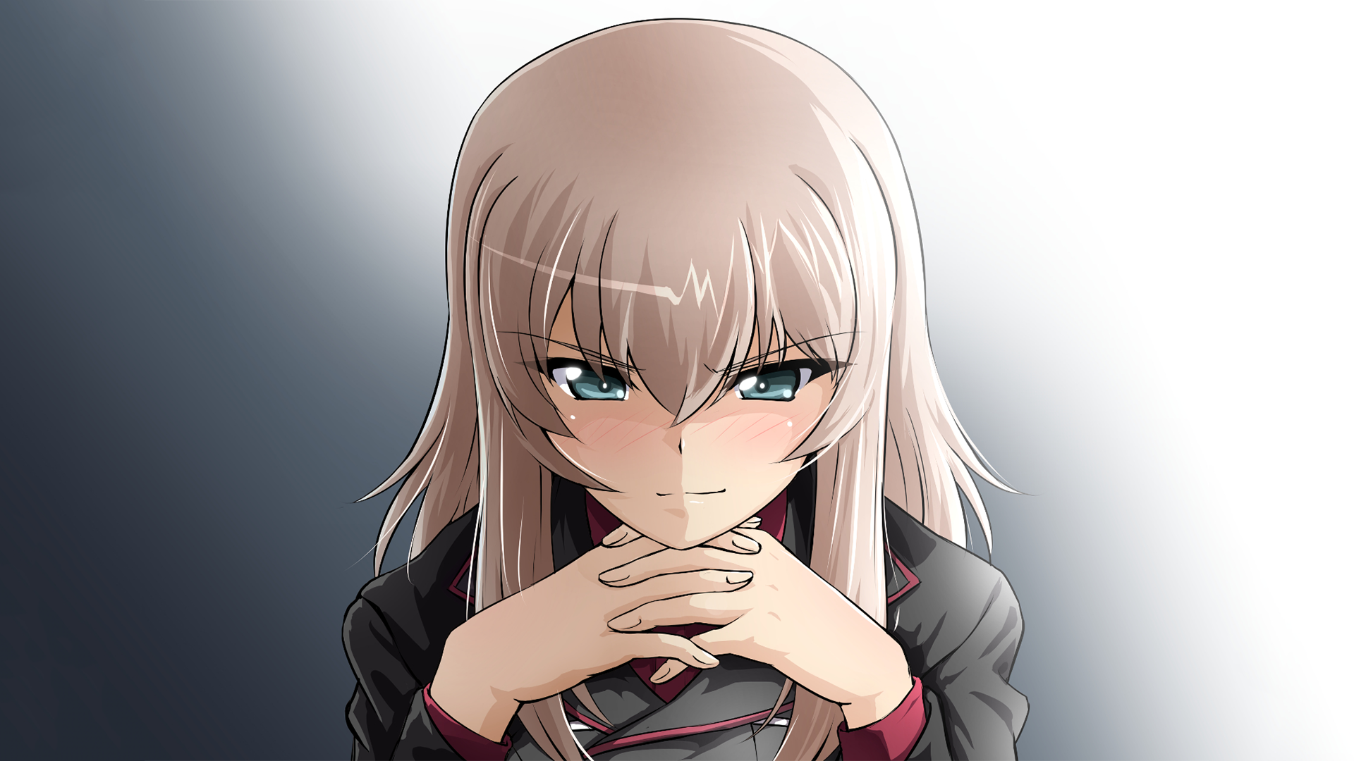 Erika Itsumi Anime HD Wallpaper – Girls und Panzer Fierce Portrait by でーぜる