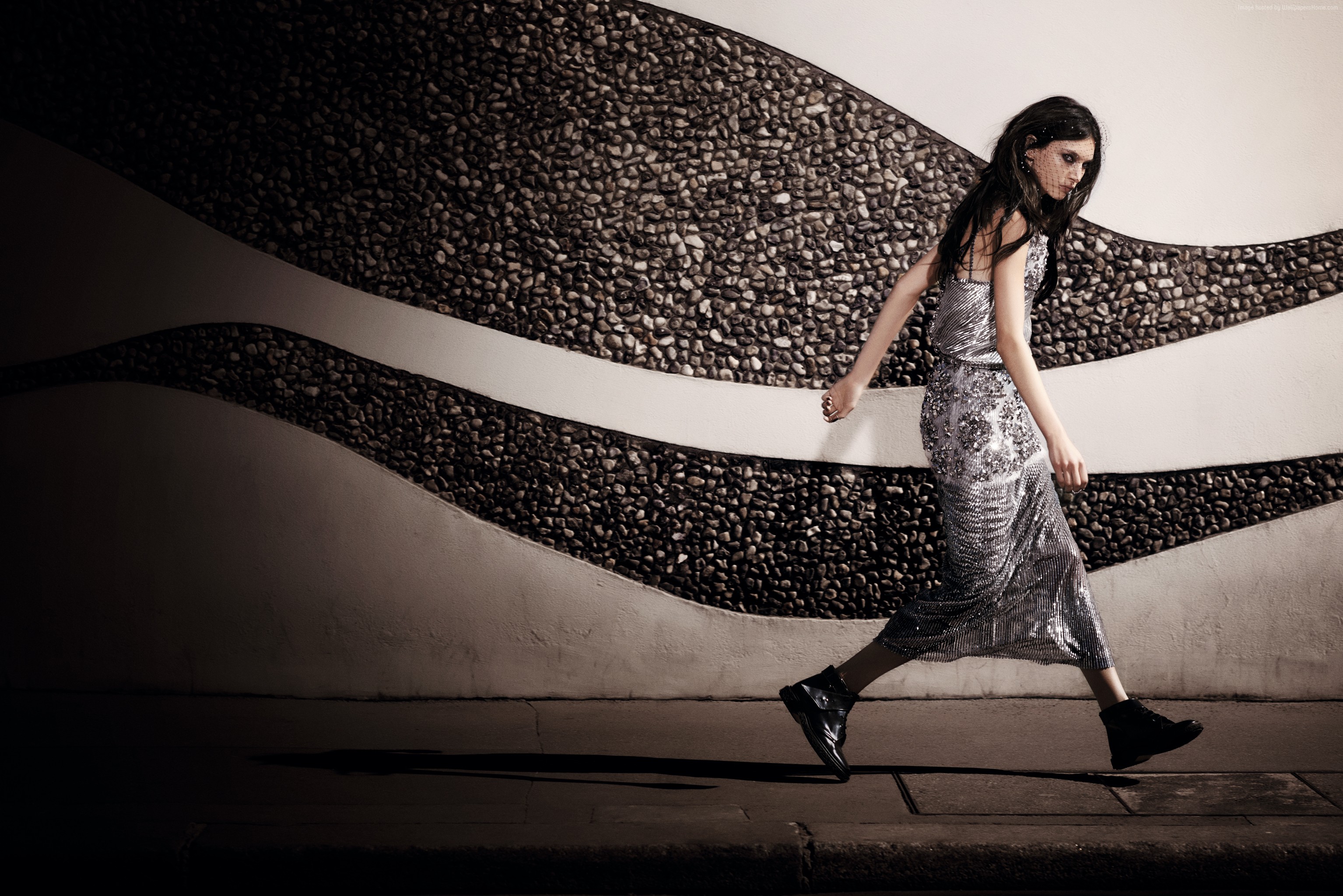 Download Dress Brunette Jacquelyn Jablonski Woman Model HD Wallpaper