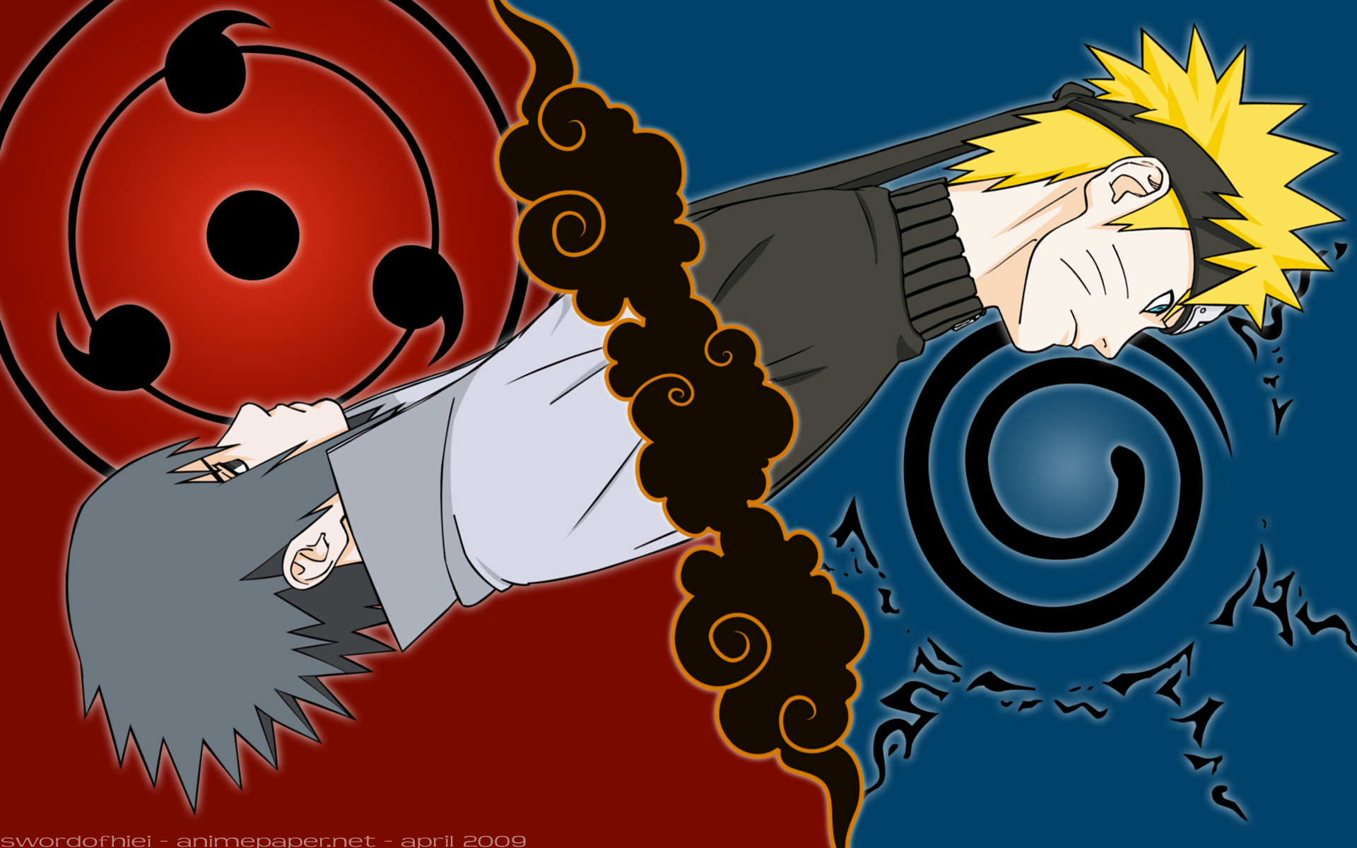 Epic HD Wallpaper of Sasuke Uchiha and Naruto Uzumaki