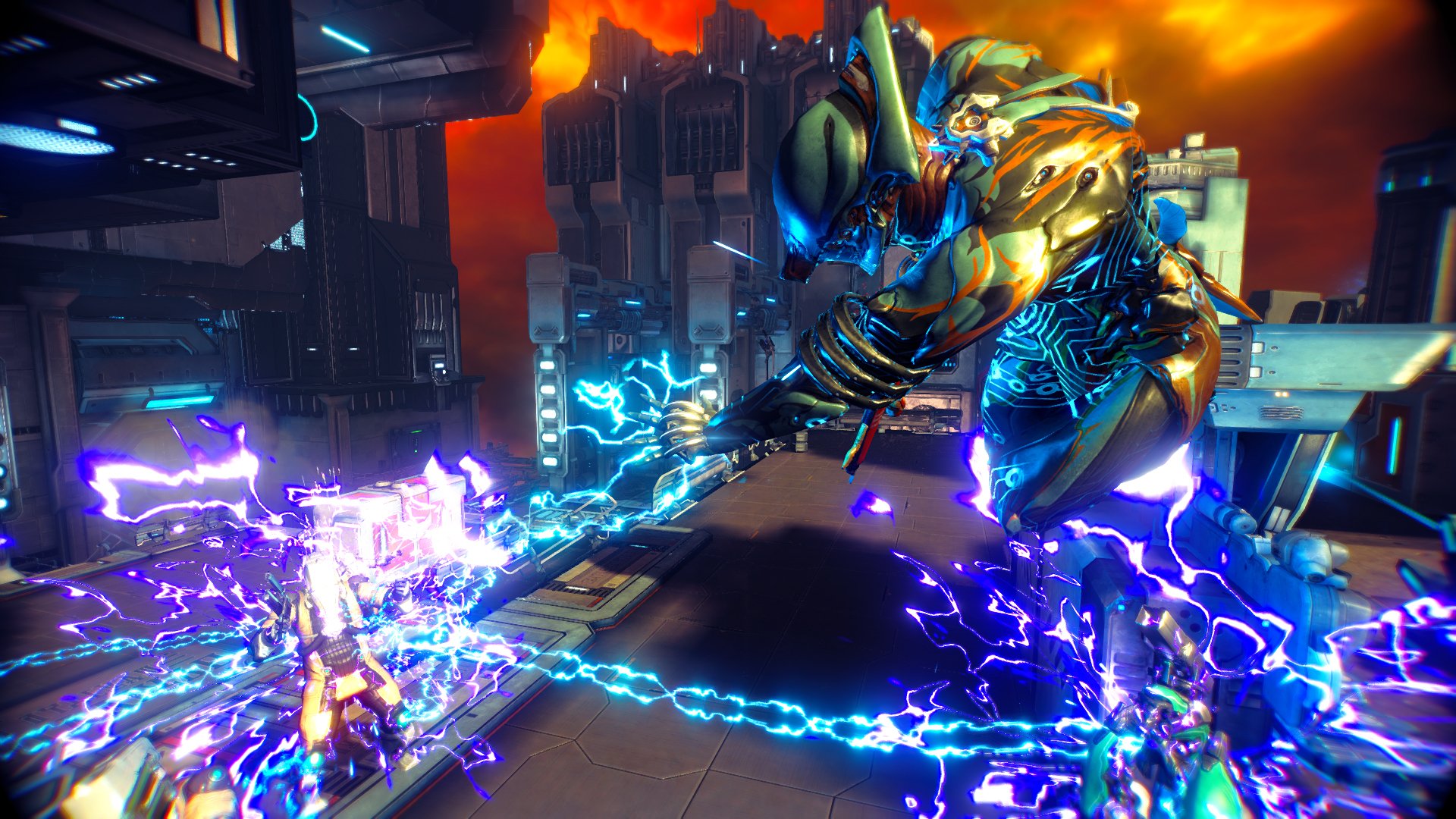 Volt Unleashed: Electrifying Corpus Clash | Warframe HD Wallpaper