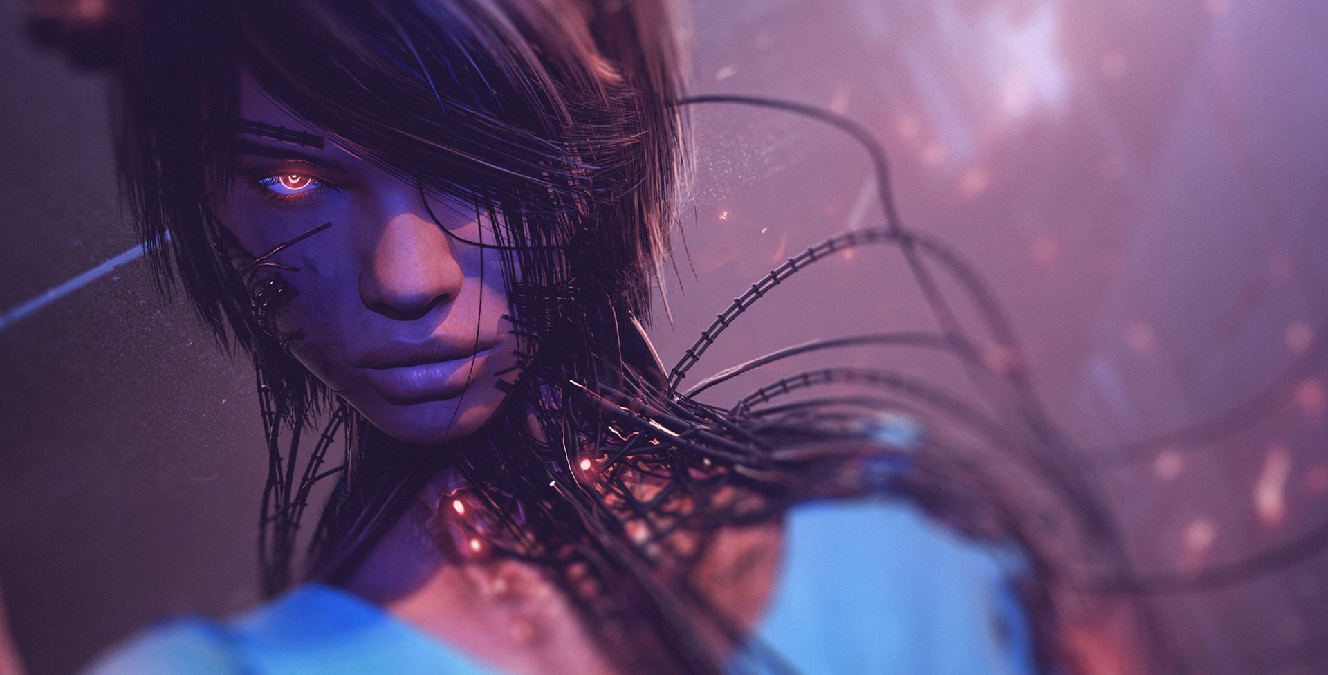 Download Sci Fi Cyborg Wallpaper by Antoine Collignon