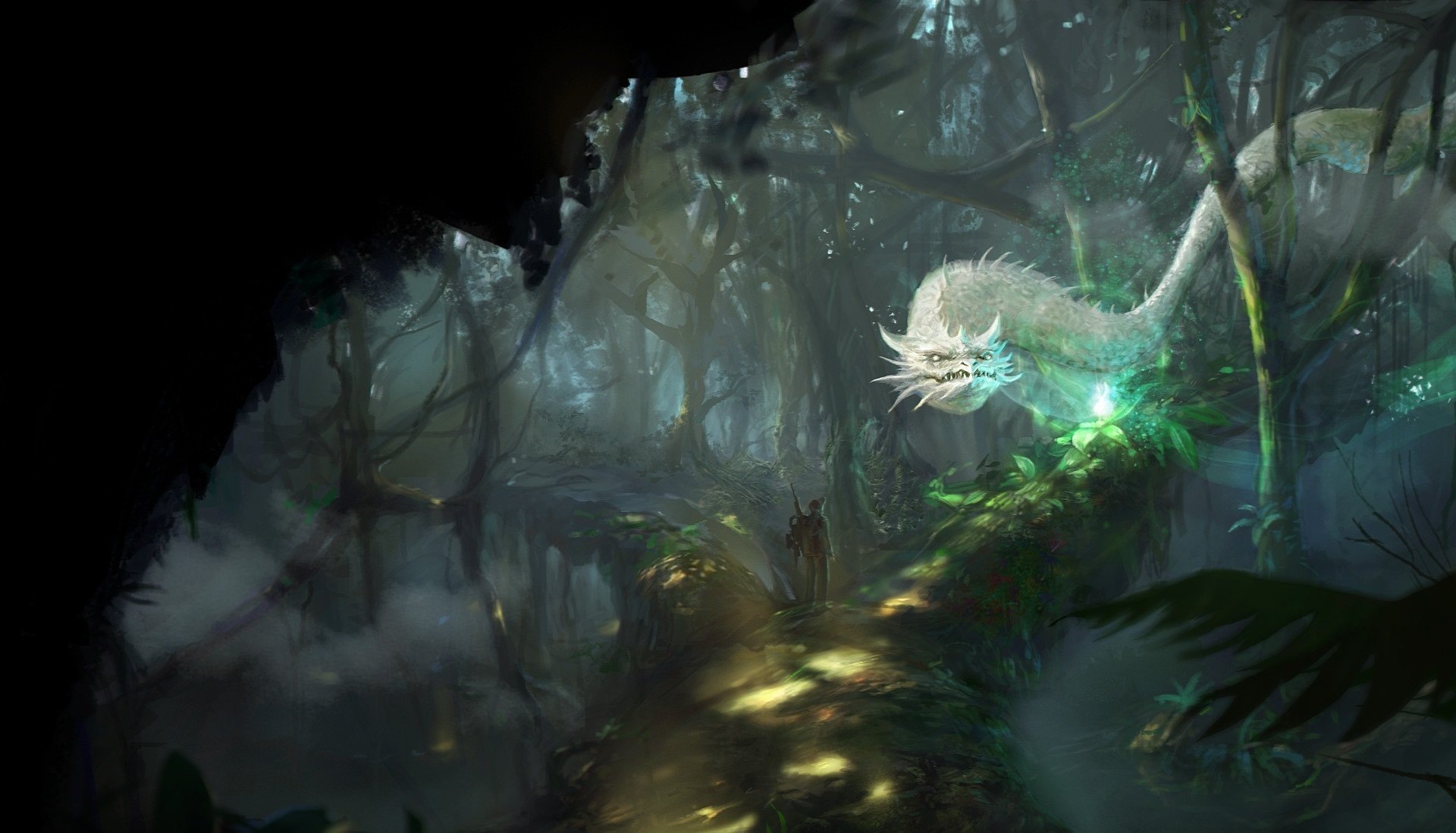 Download Magic Forest Fantasy Creature HD Wallpaper by Richard Chen