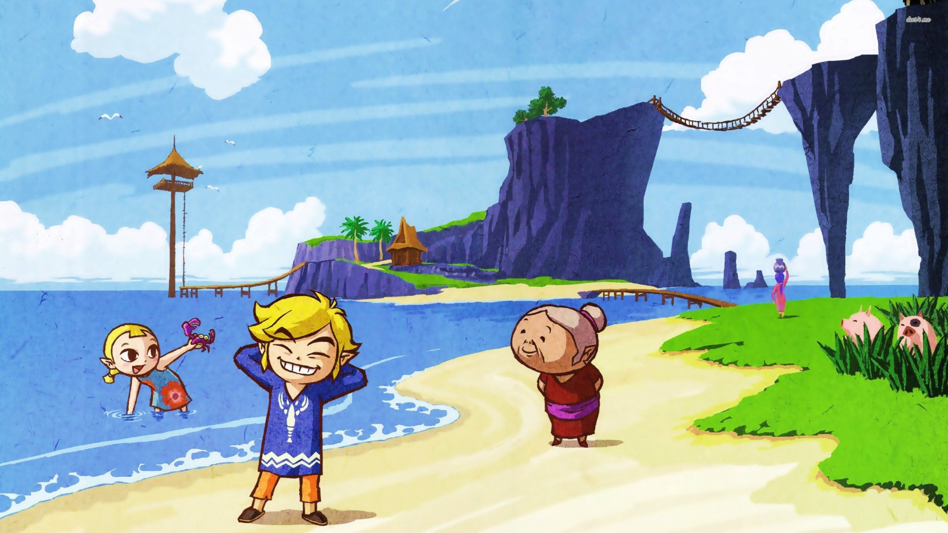The Wind Waker HD: Iconic Zelda Adventure Wallpaper