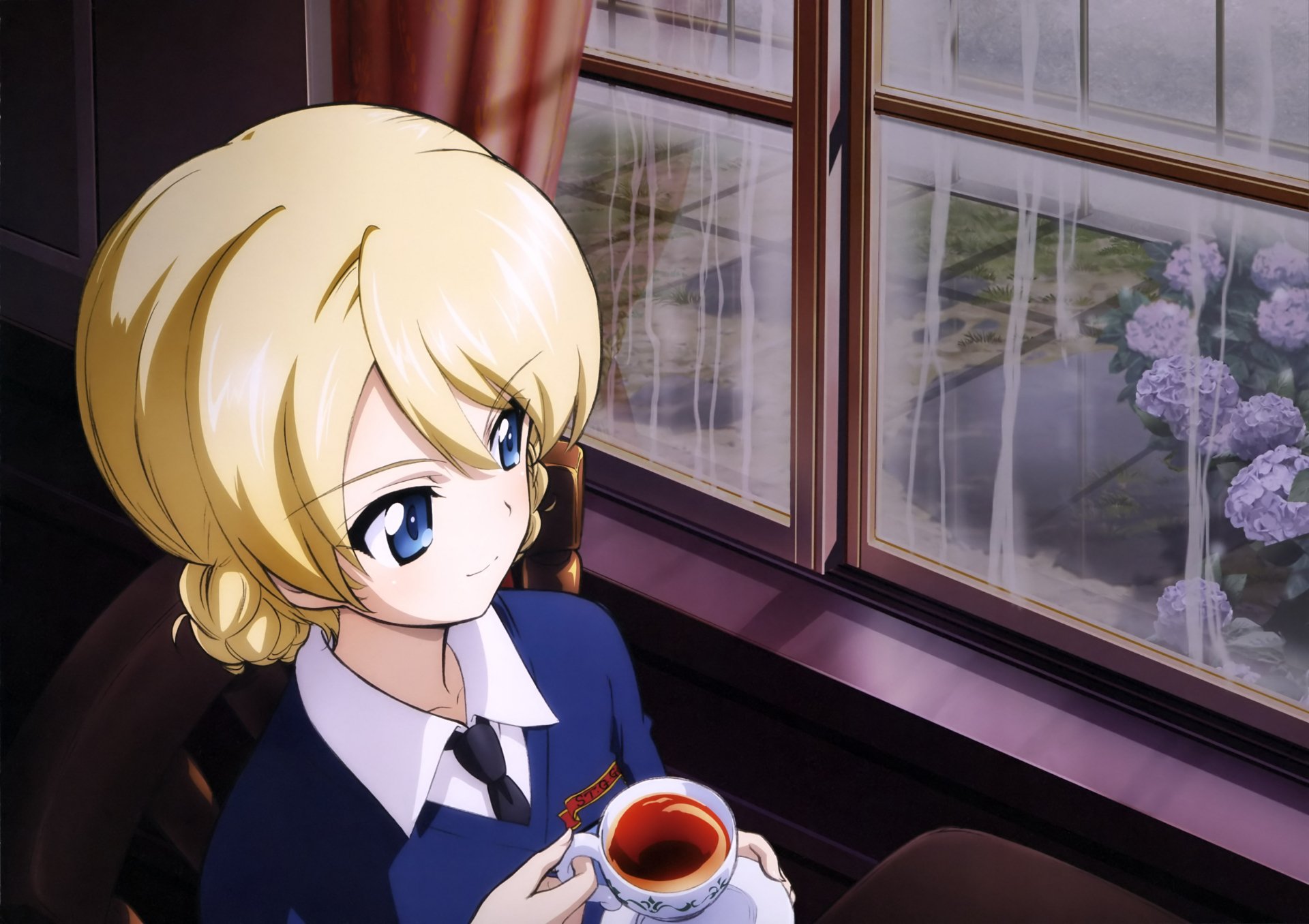Darjeeling’s Quiet Moment – Girls und Panzer 4K Ultra HD Anime Wallpaper