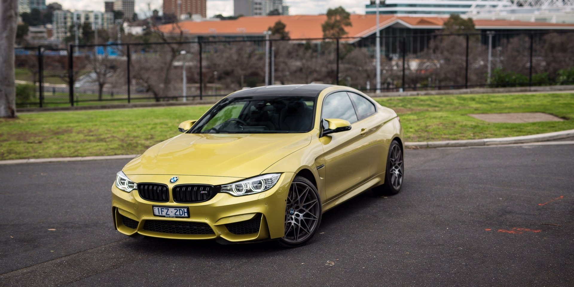 Download Yellow Car Car Grand Tourer BMW Vehicle BMW M4 HD Wallpaper