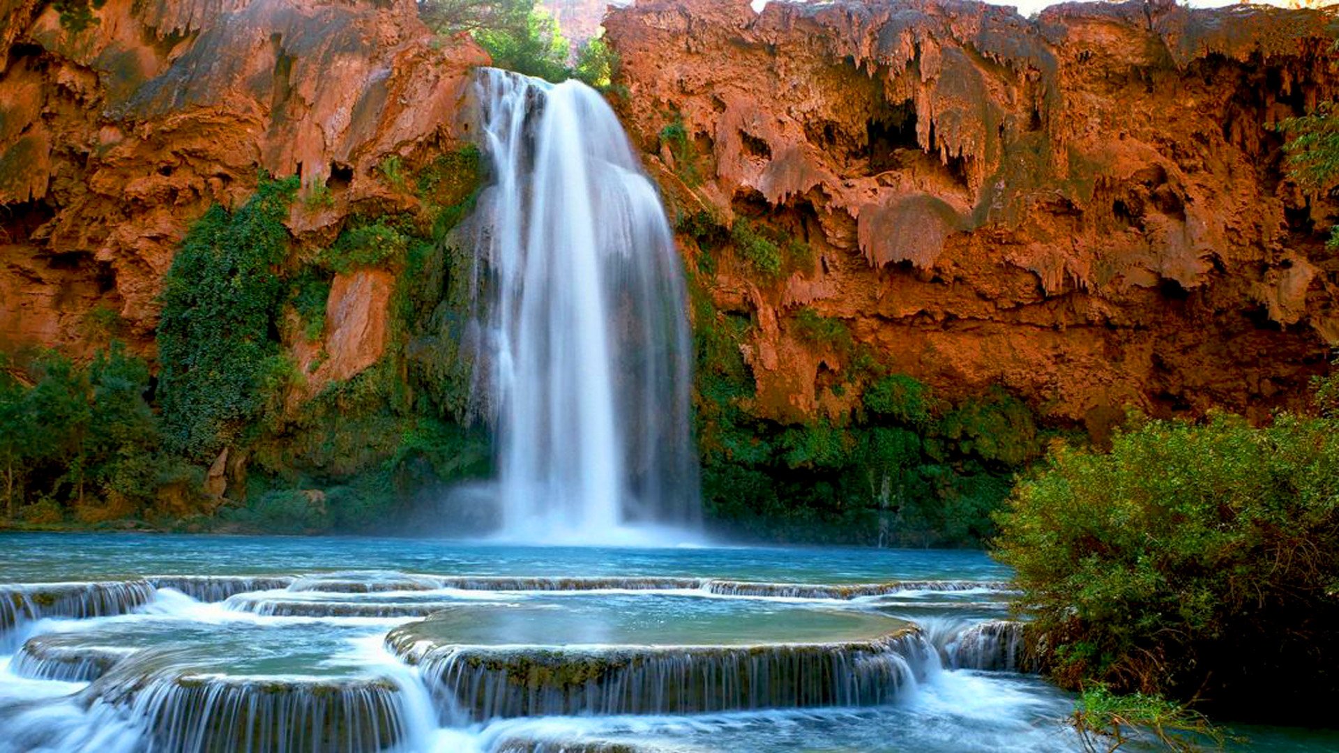 Havasu Falls Arizona HD Wallpaper – Majestic Nature Waterfall View