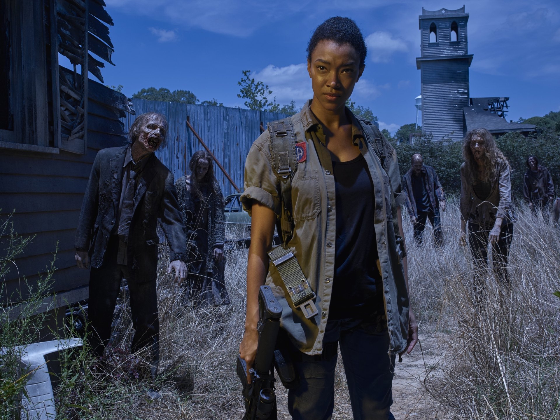 The Walking Dead HD: Sasha Williams Faces the Zombie Horde | 3600x2699 ...