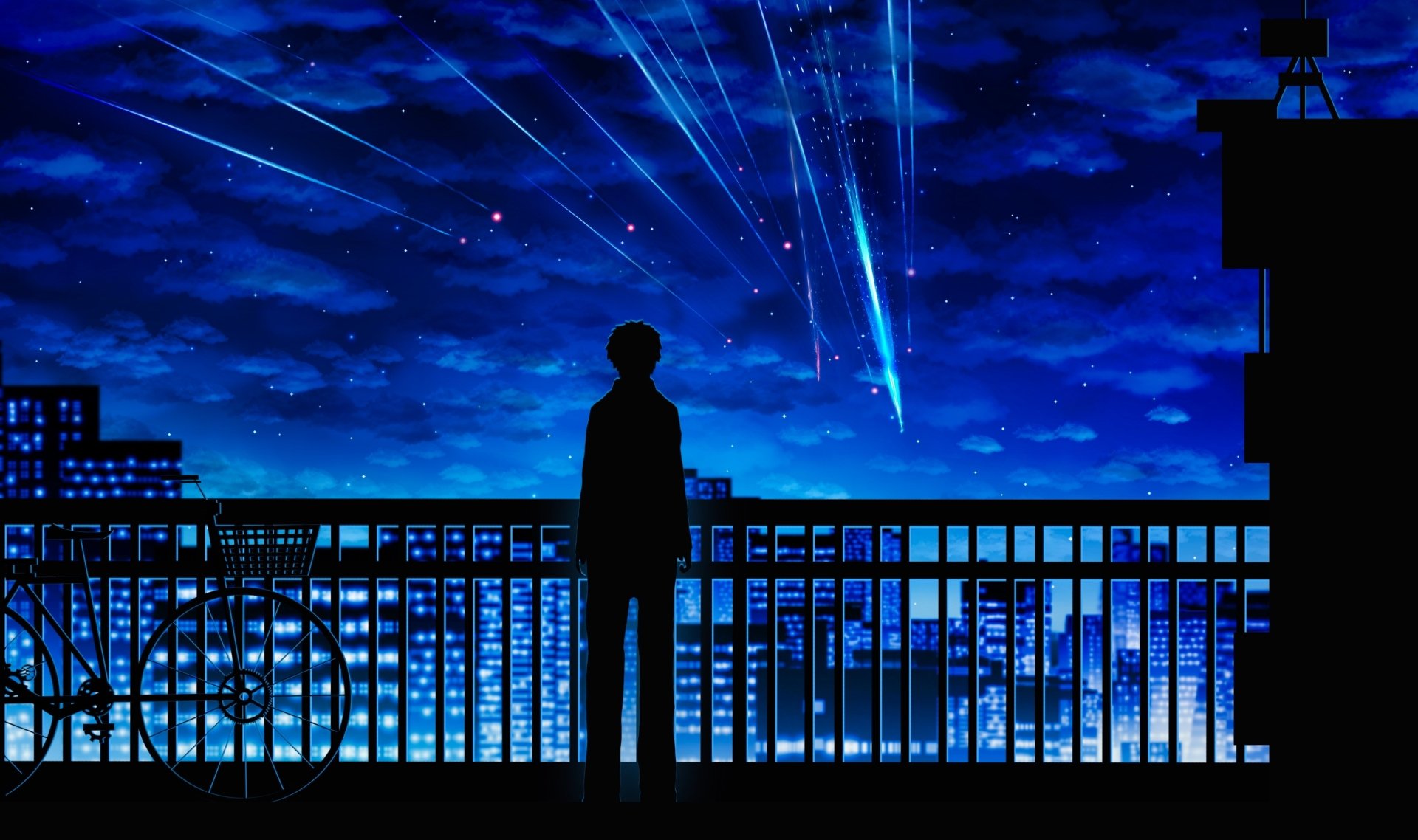 Your Name - Taki Tachibana Night Sky HD Wallpaper