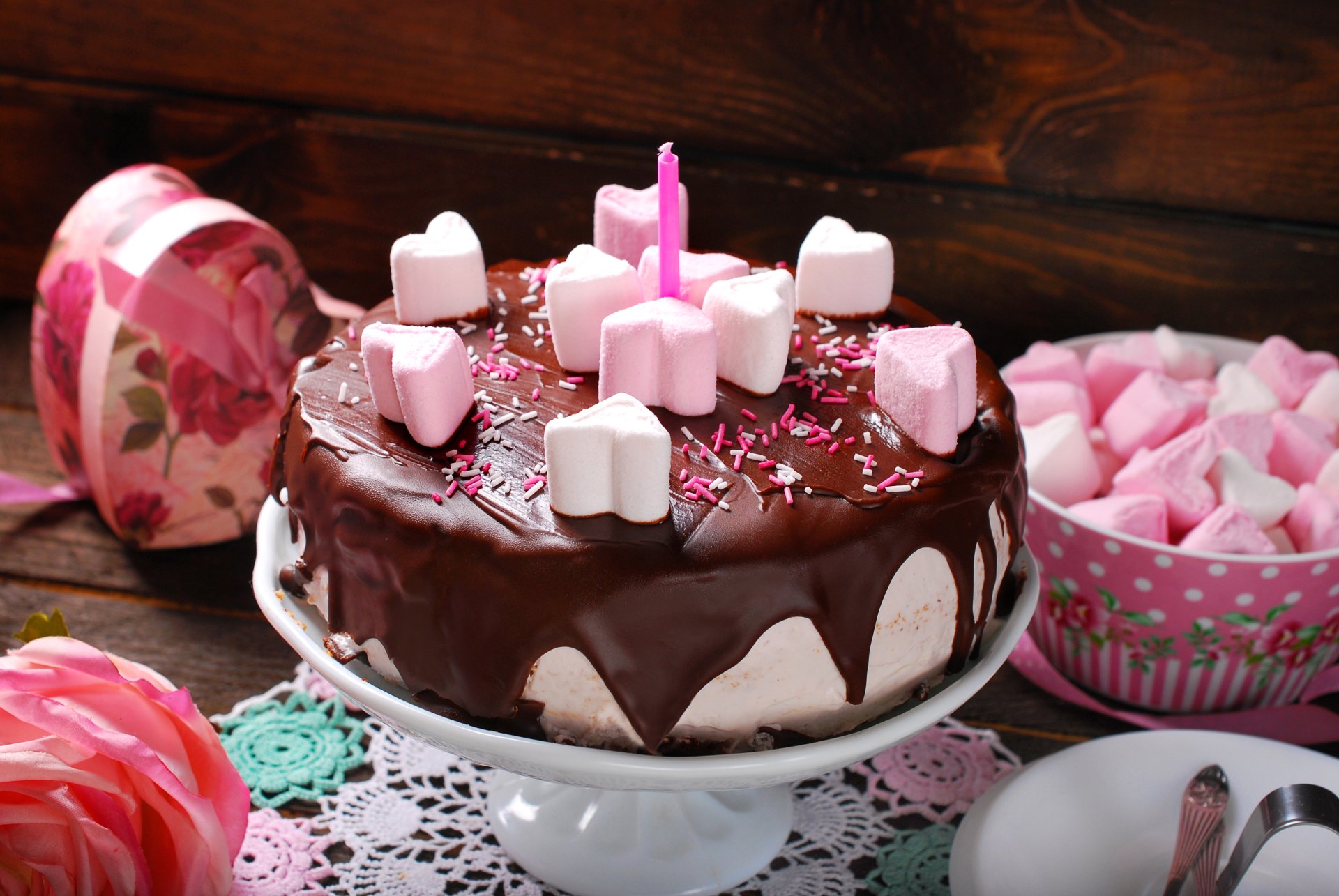 Decadent 4K Marshmallow Chocolate Cake Delight