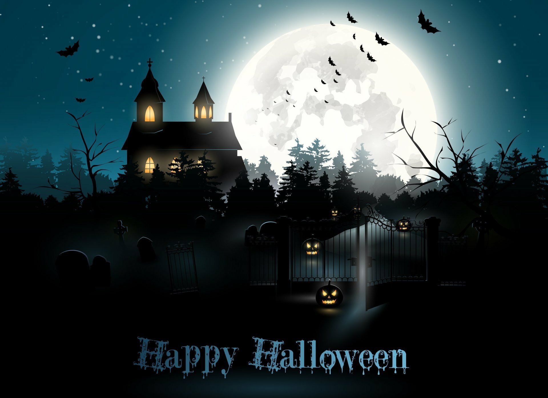 Spooky Halloween Night HD Wallpaper – Haunted Holiday Vibes