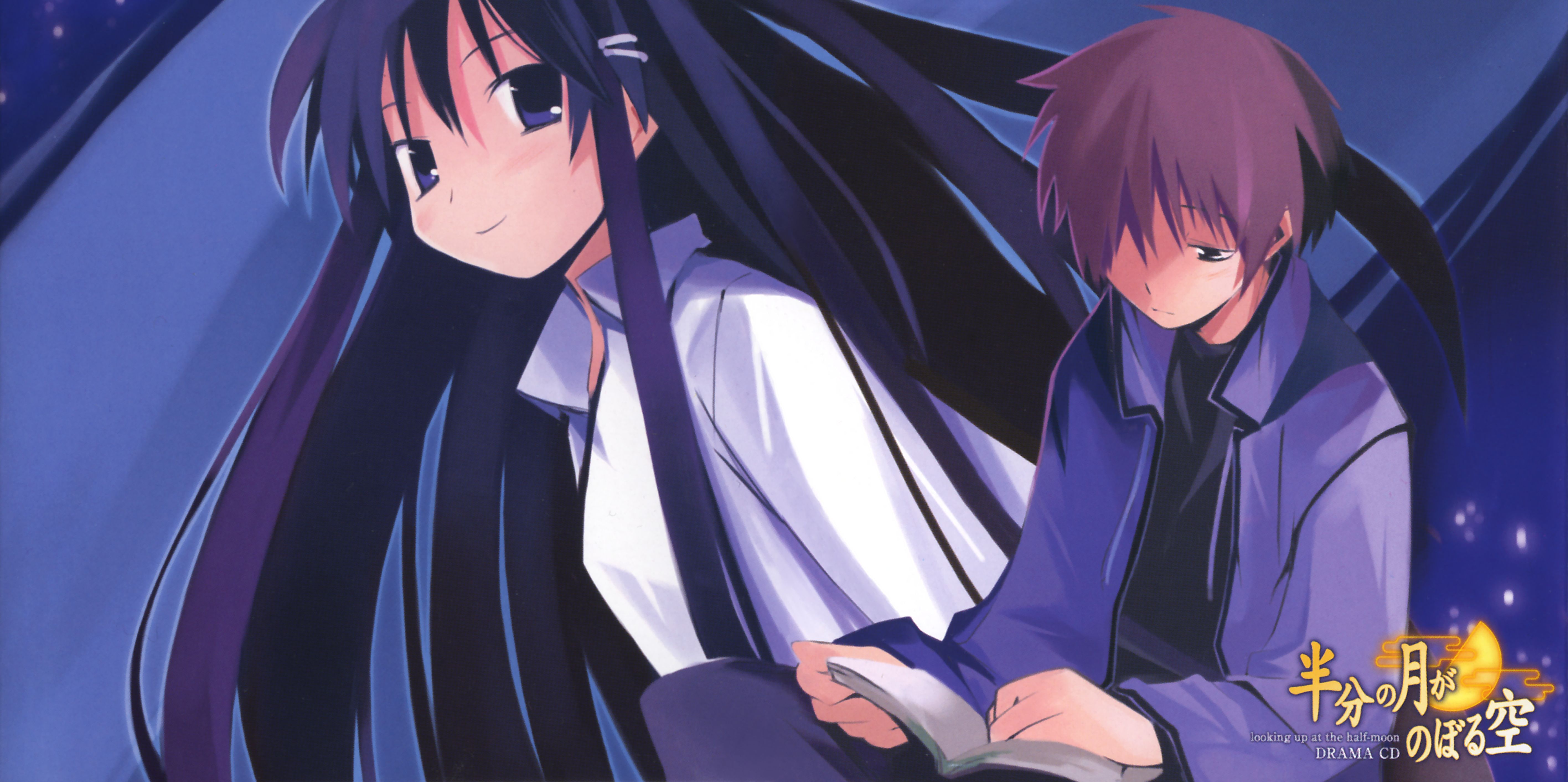 Download Anime Hanbun No Tsuki Ga Noboru Sora HD Wallpaper