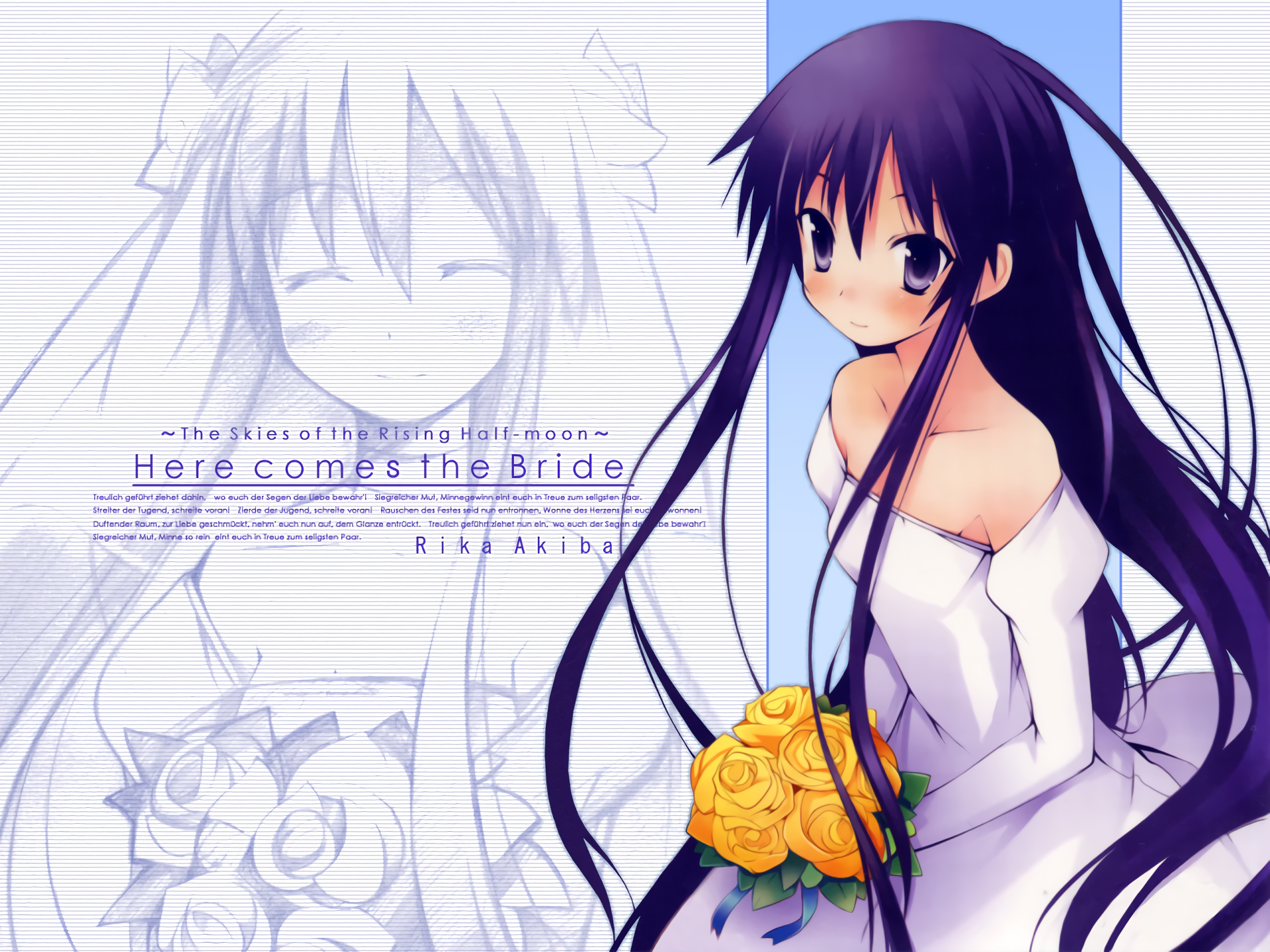 Download Anime Hanbun No Tsuki Ga Noboru Sora HD Wallpaper