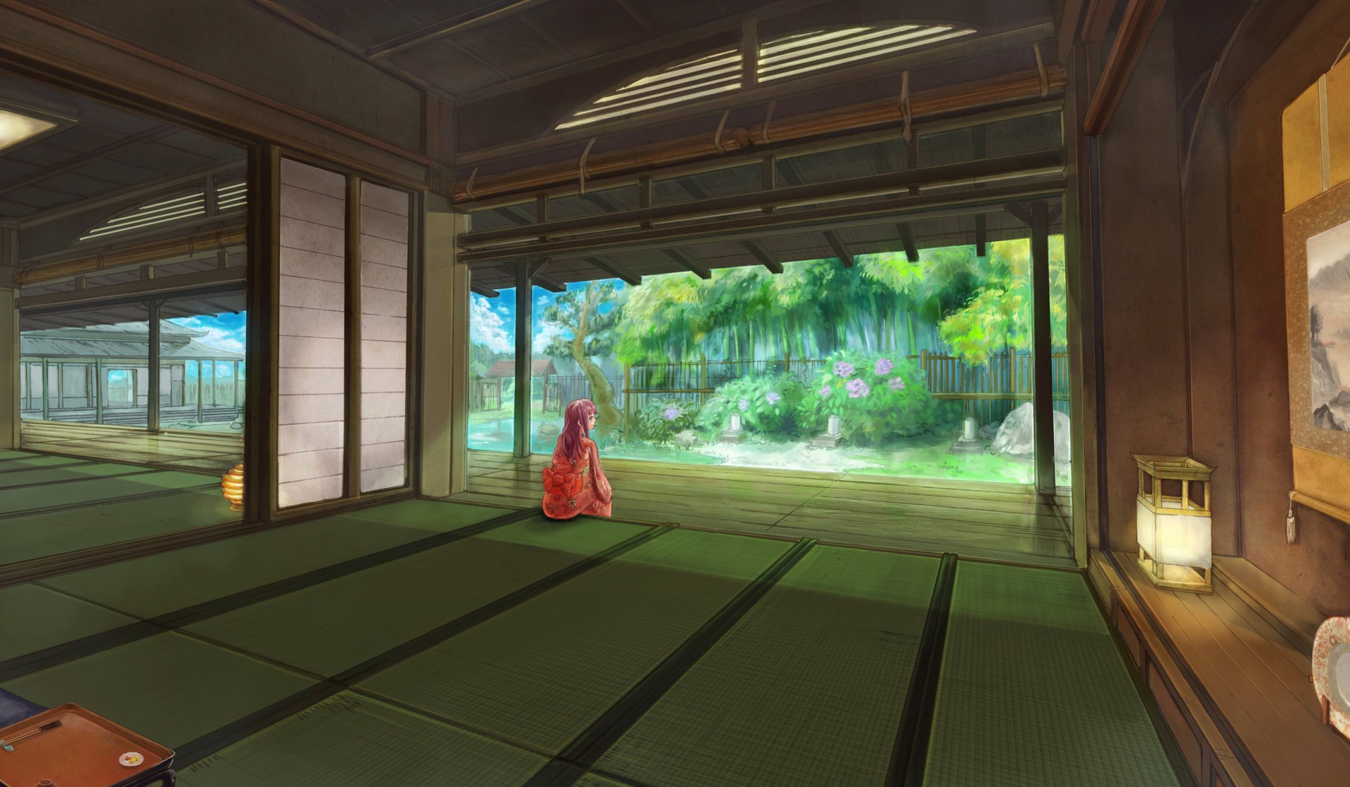 Serene Anime Room Escape – HD Wallpaper View | 2480x1445 | Wallpaper Abyss