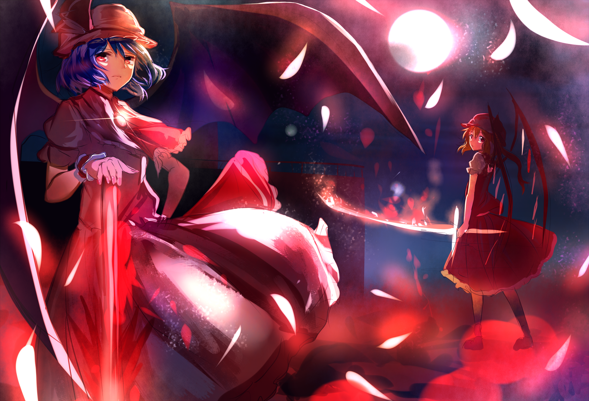 Download Remilia Scarlet Flandre Scarlet Anime Touhou HD Wallpaper