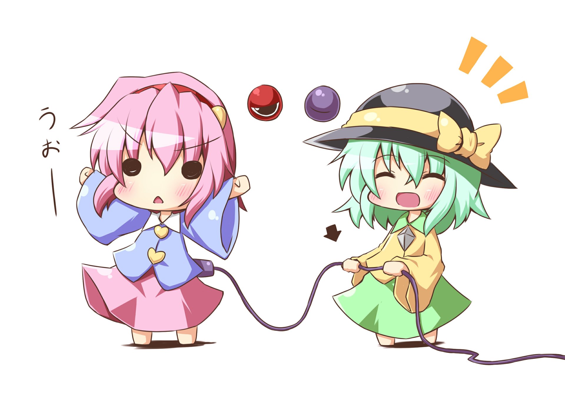 Touhou Sisters Koishi & Satori HD Anime Wallpaper Charm