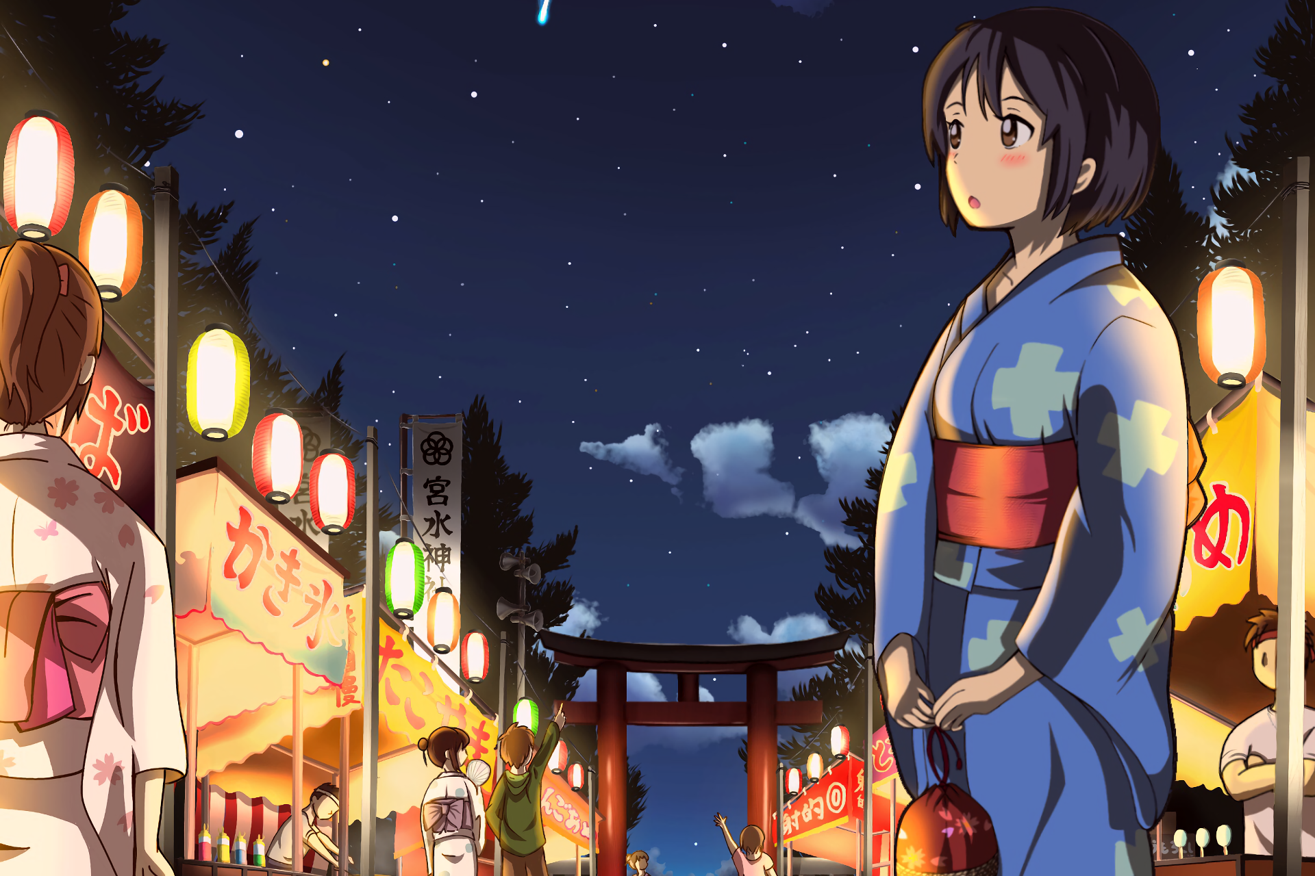 Your Name. | Mitsuha Miyamizu in Enchanting Festival Night - HD Anime ...