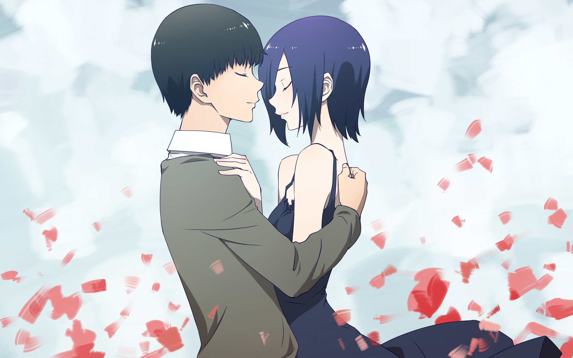 Tokyo Ghoul HD Wallpaper - Ken Kaneki and Touka Kirishima