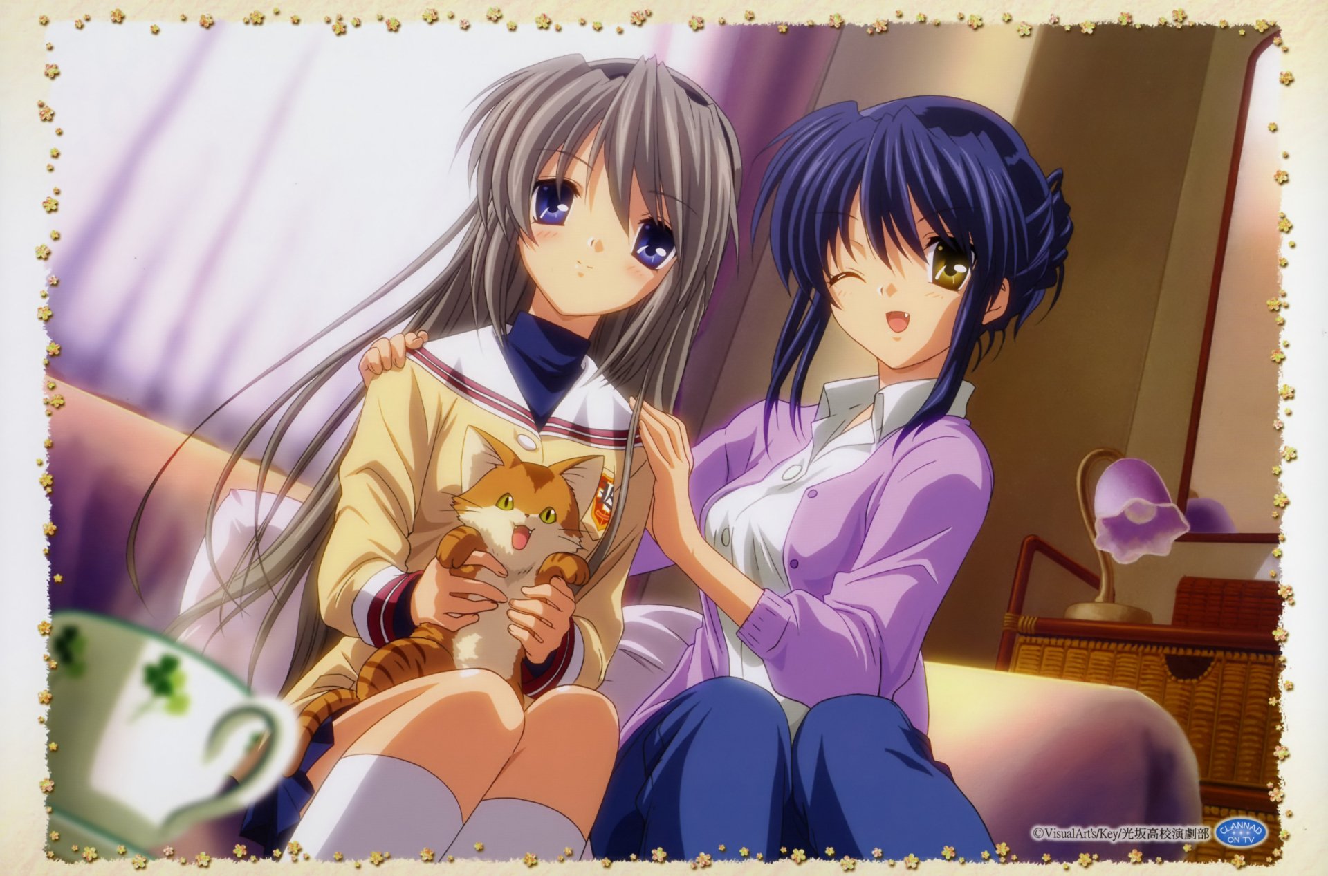 Clannad Elegance: Katsuki, Tomoyo & Misae in Stunning 4K Ultra HD Wallpaper