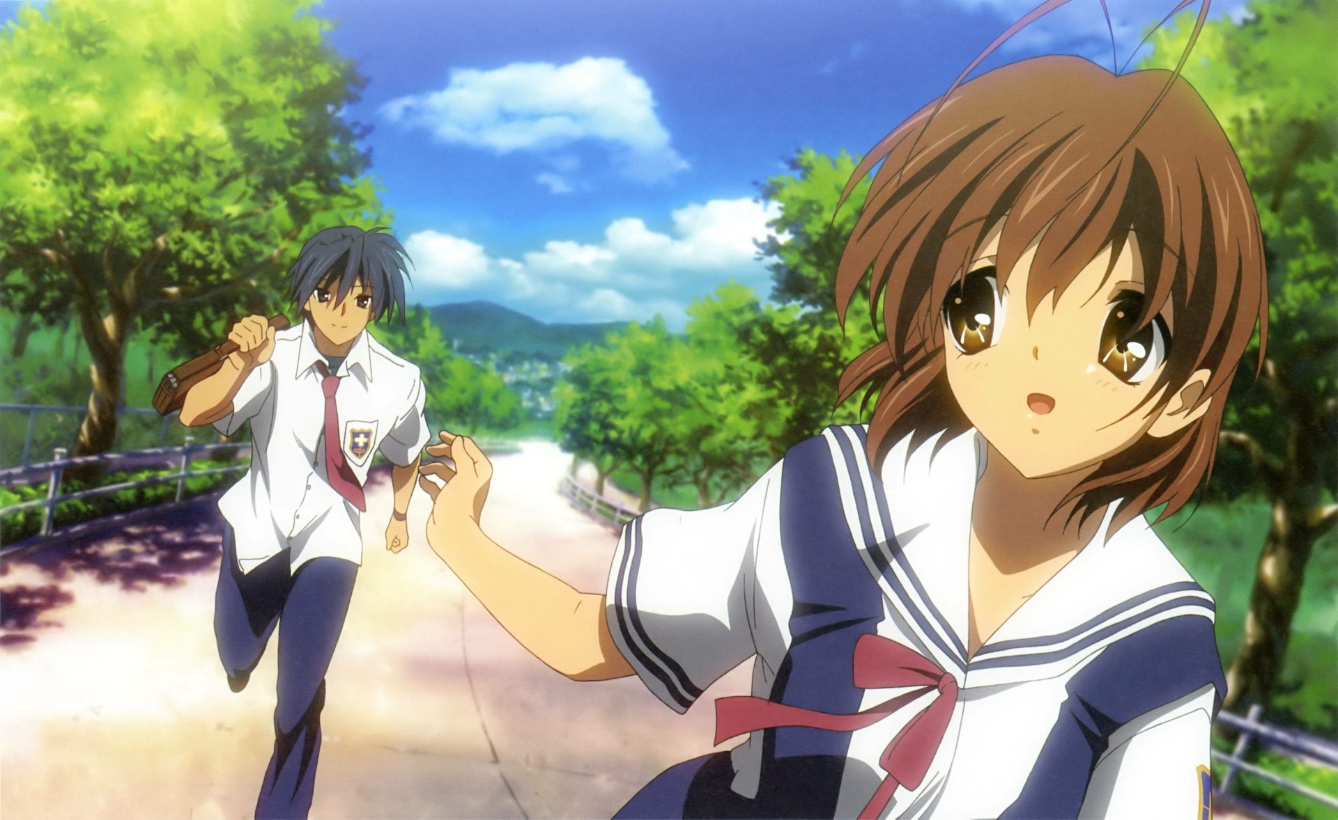Clannad HD Wallpaper: Tomoya Okazaki & Nagisa Furukawa
