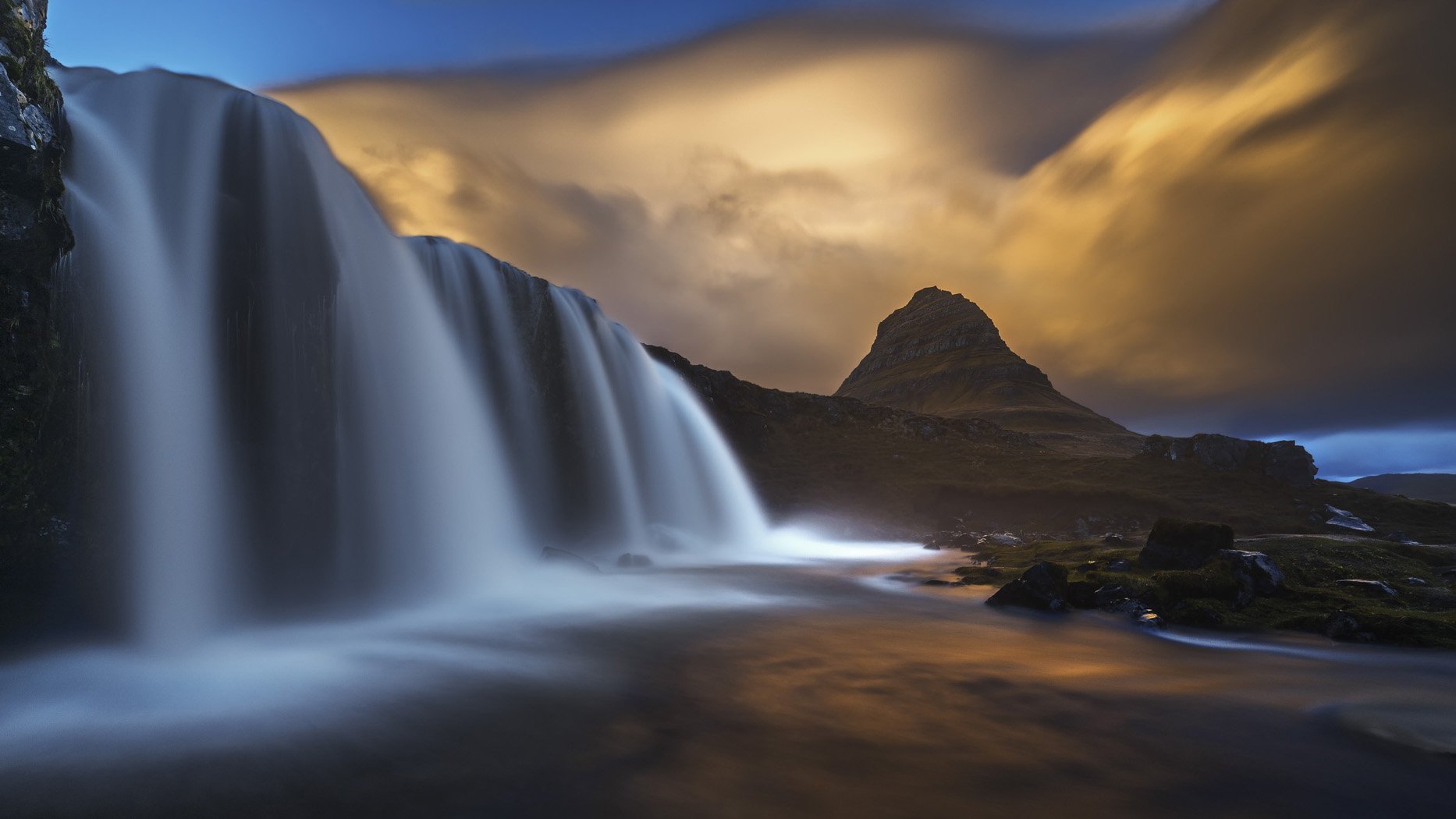 Download Cloud Nature Waterfall Wallpaper