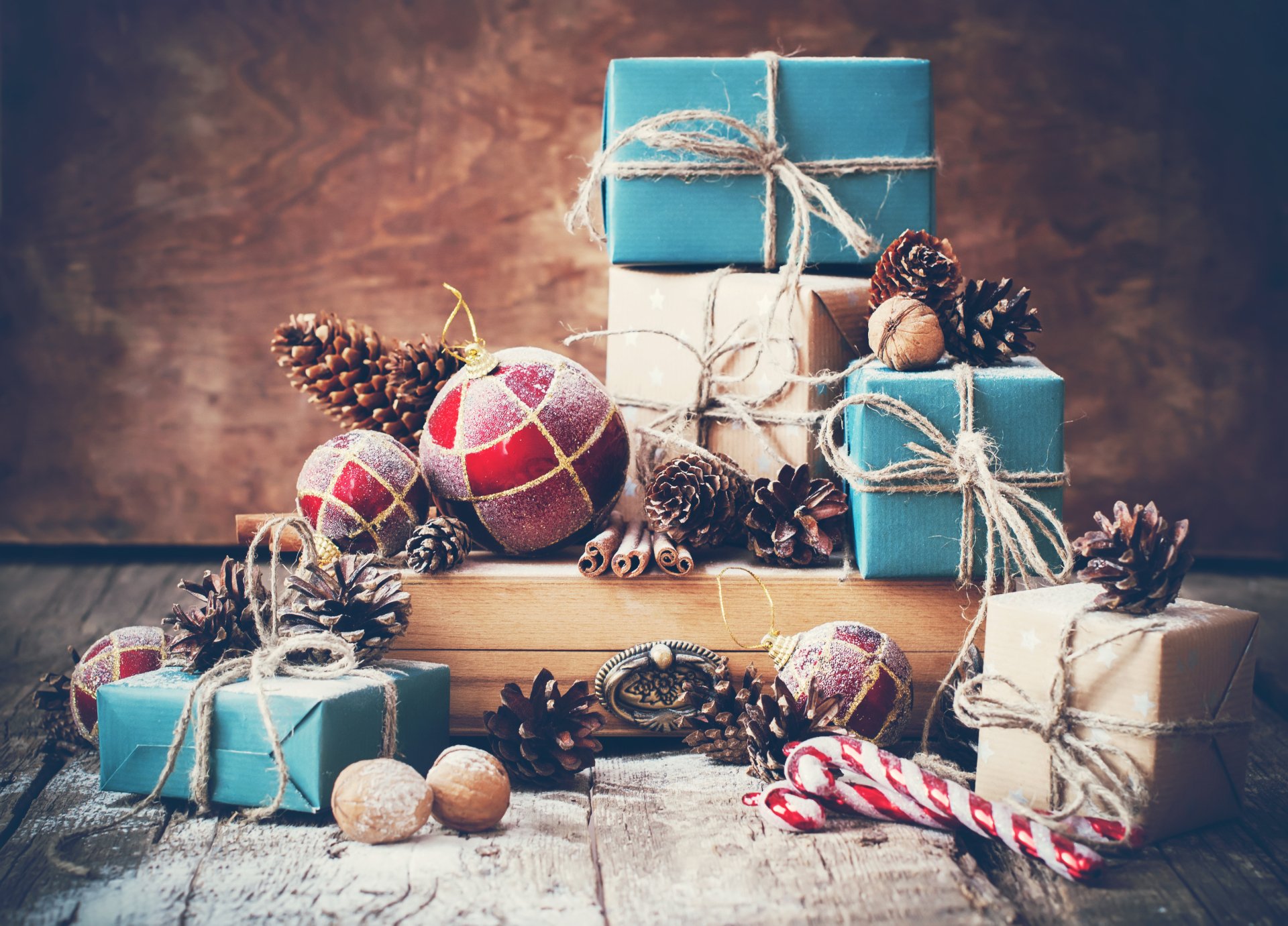 Festive Christmas Still Life HD Wallpaper