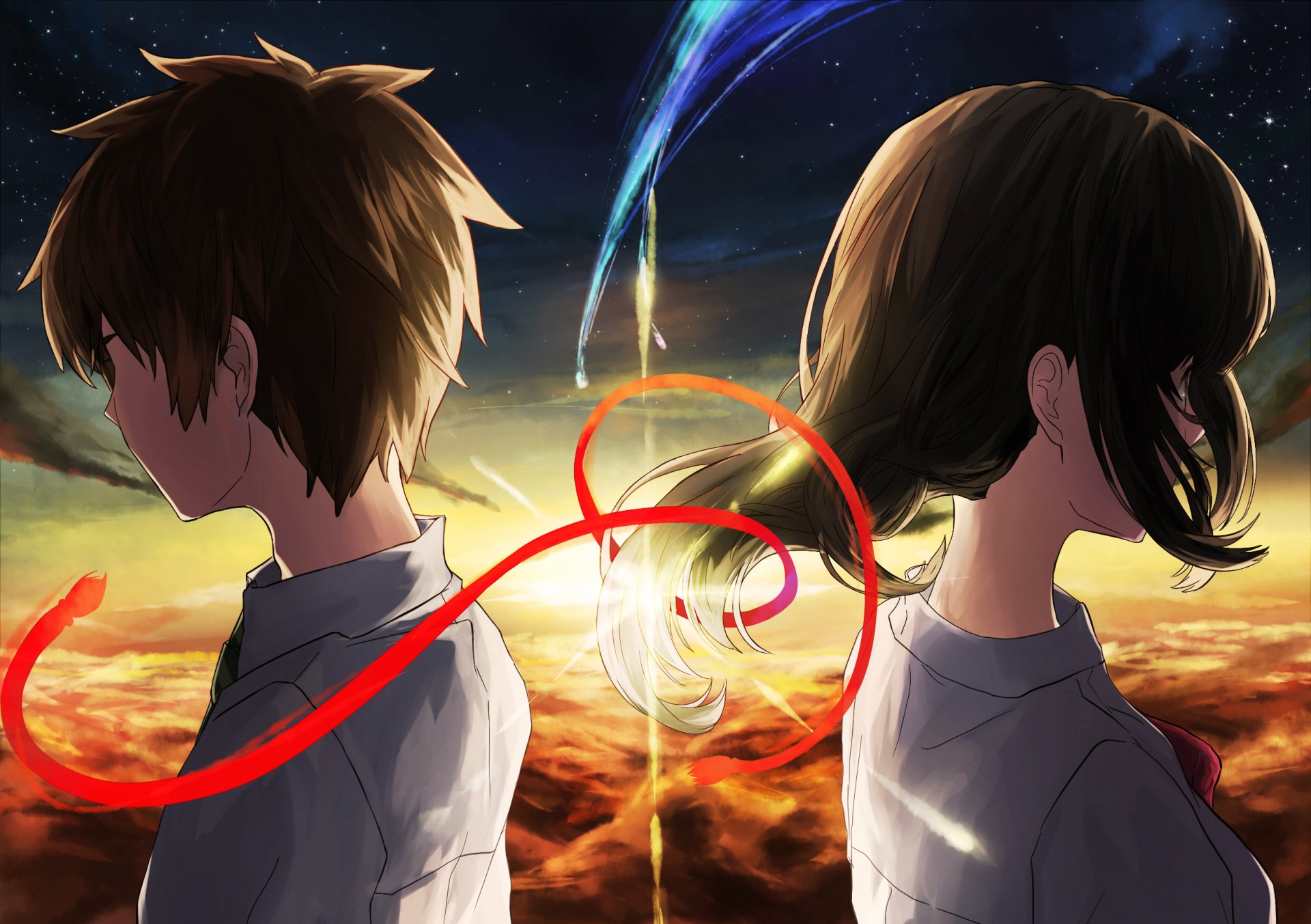 Your Name: Taki & Mitsuha – Stunning Anime HD Wallpaper | 2480x1748 ...