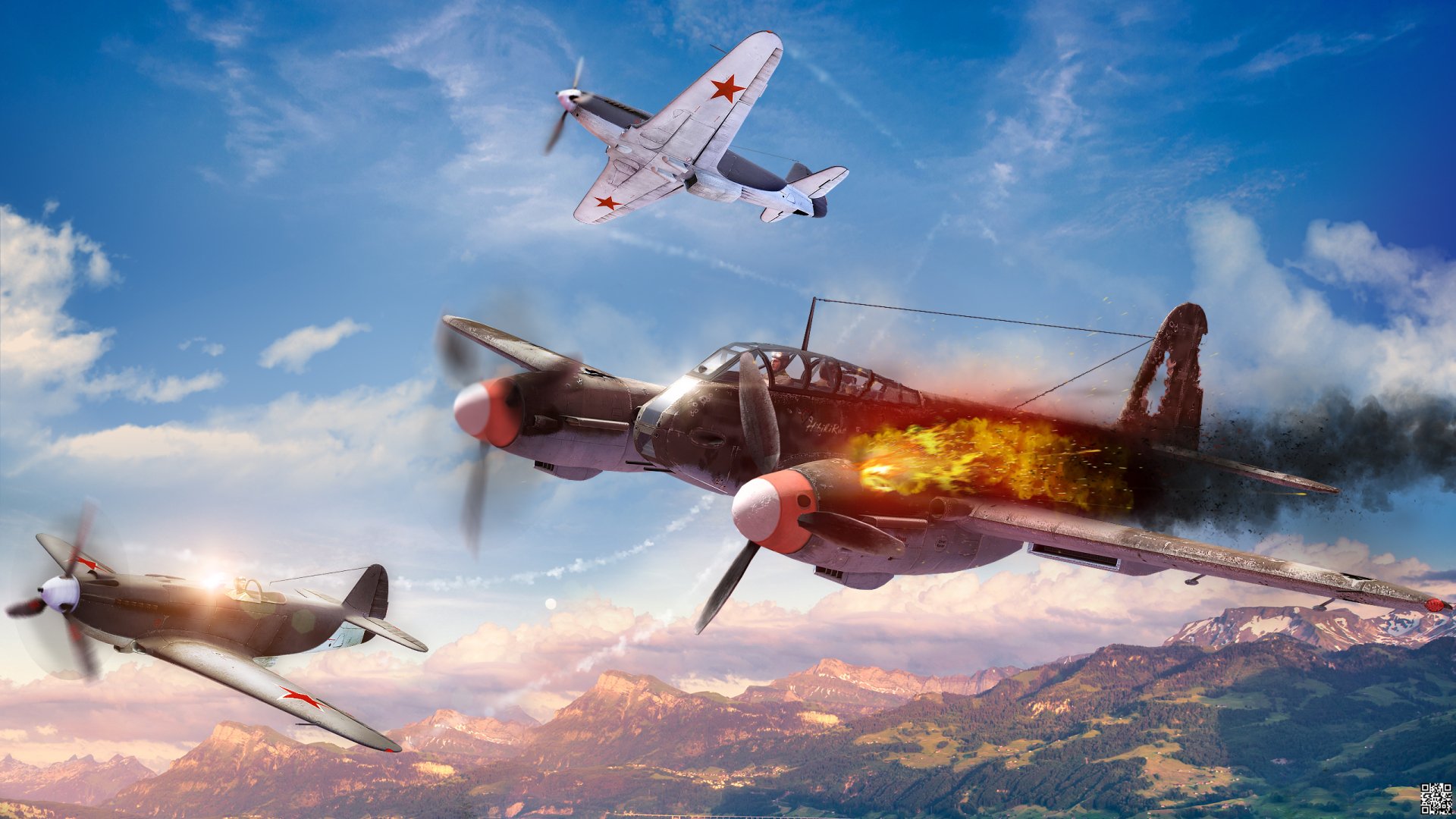 Download Messerschmitt Me 410 Yakovlev Yak-3 Video Game War Thunder HD Wallpaper