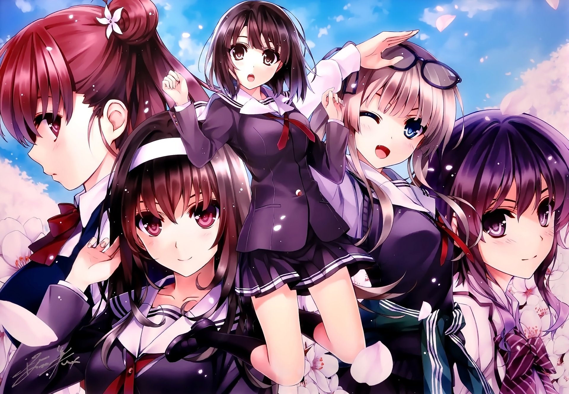 Saekano HD Wallpaper: Vibrant Moments of How to Raise a Boring Girlfriend