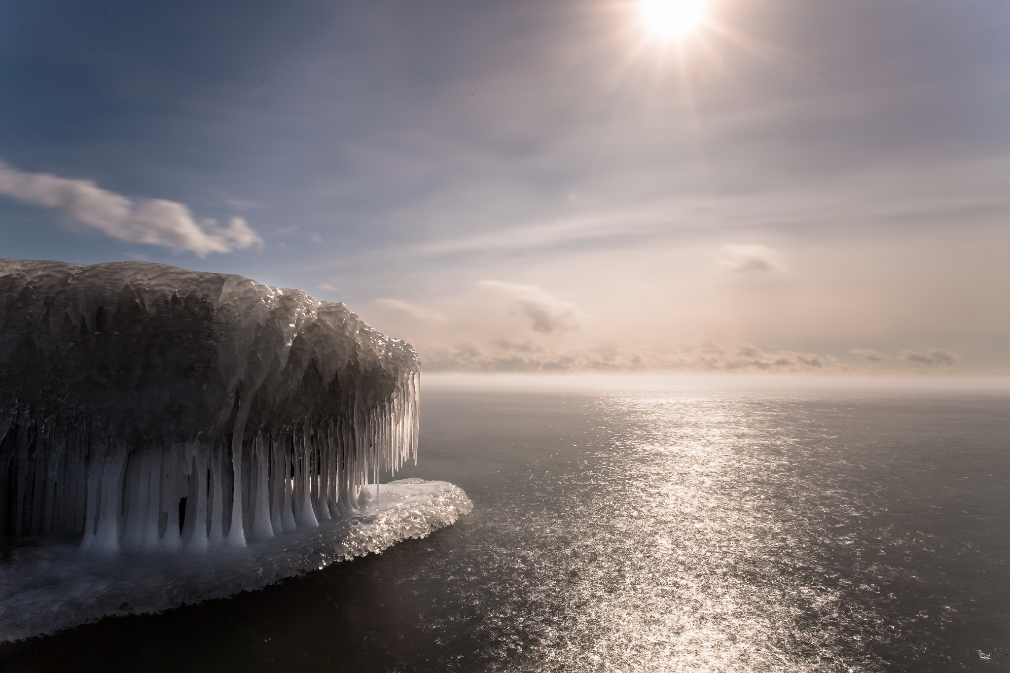 Download Ice Sky Horizon Nature Ocean HD Wallpaper
