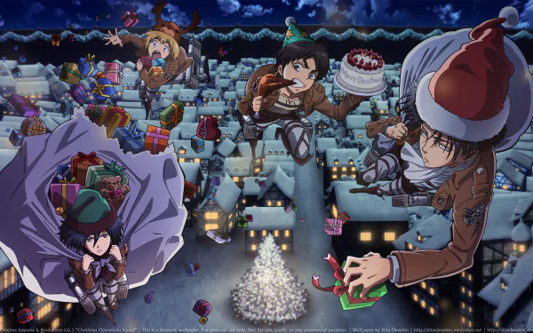 Download Christmas Yui Hirasawa Anime K-ON! Anime Christmas HD Wallpaper