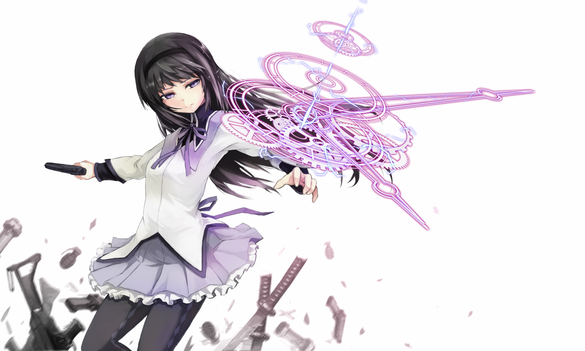 Homura Akemi HD Wallpaper | Puella Magi Madoka Magica Magic in Action ...