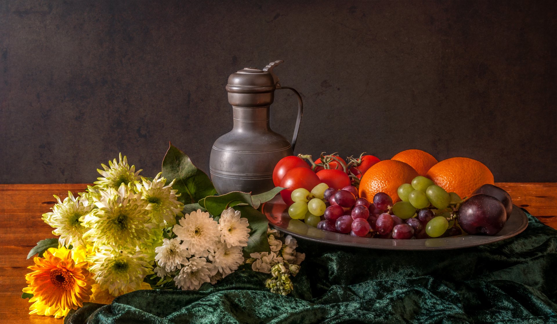 Download Pitcher White Flower Fruit Flower Photography Still Life 4k ...