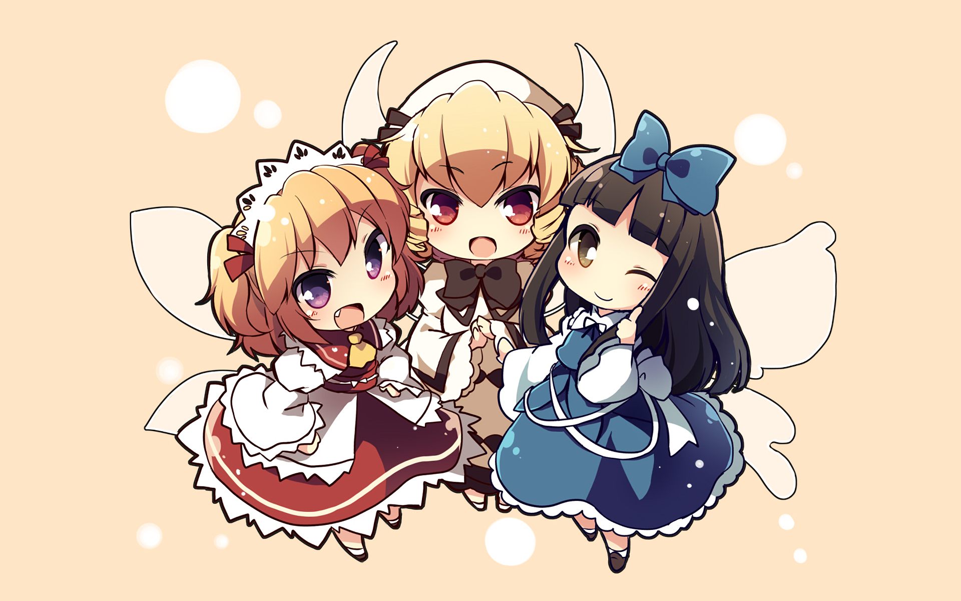 Touhou Chibi Charm: Cute Anime HD Wallpaper