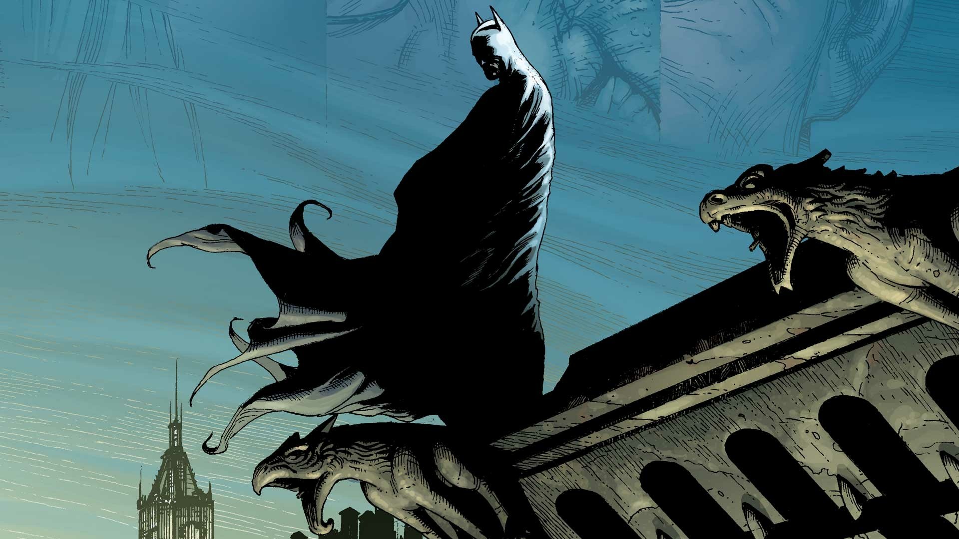 Batman: Earth One — Comic HD Wallpaper — Gotham Rooftop