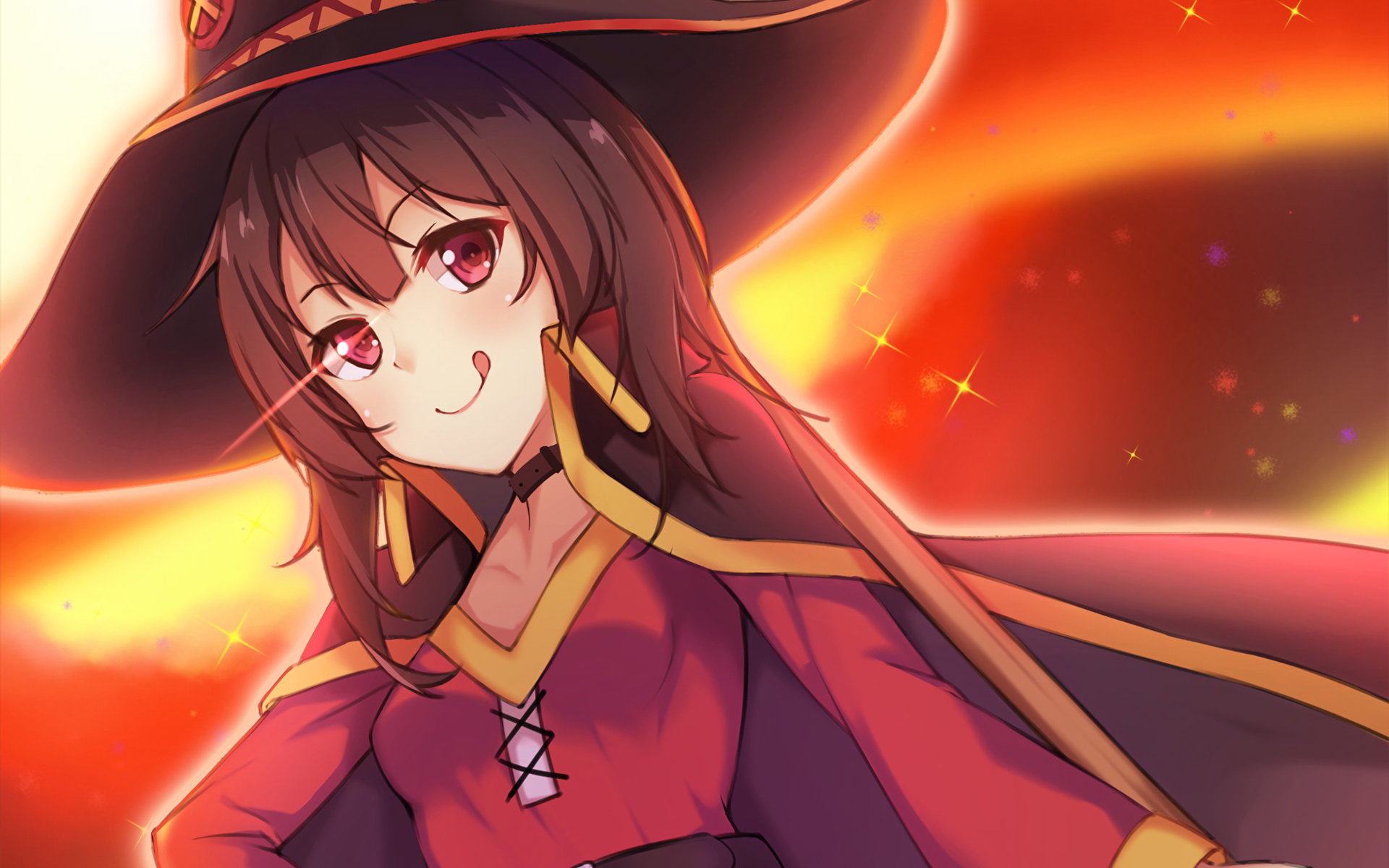 Megumin Blast HD - KonoSuba’s Fiery Magic Wallpaper